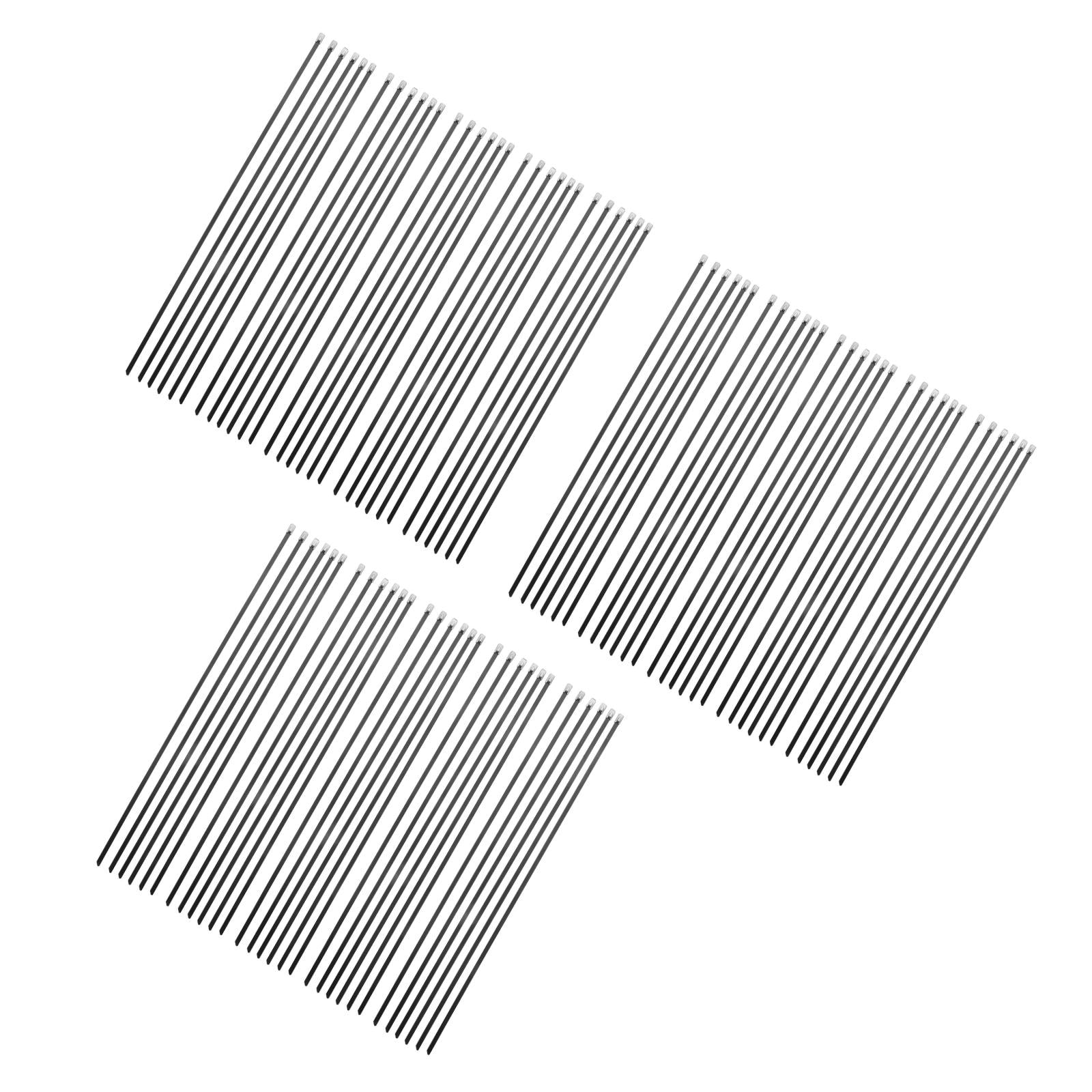 HOMEMAXS 90 pcs Strong Stainless Steel Cable Ties for Wire Fixing Self ...