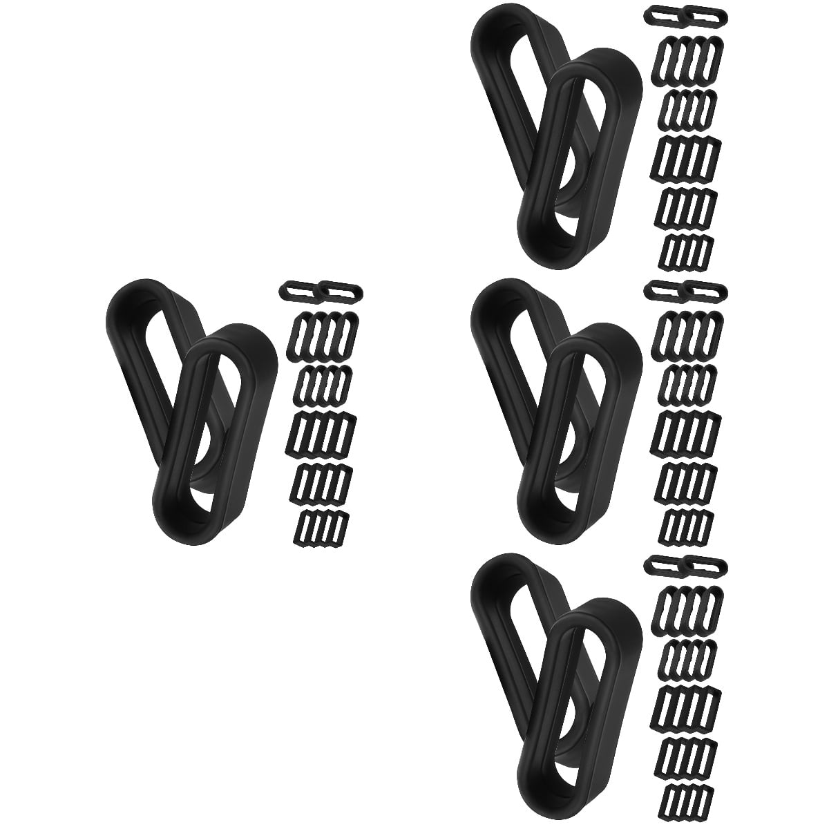 HOMEMAXS 96 Pcs Silicone Watch Strap Loops Watch Strap Fastener Rings ...