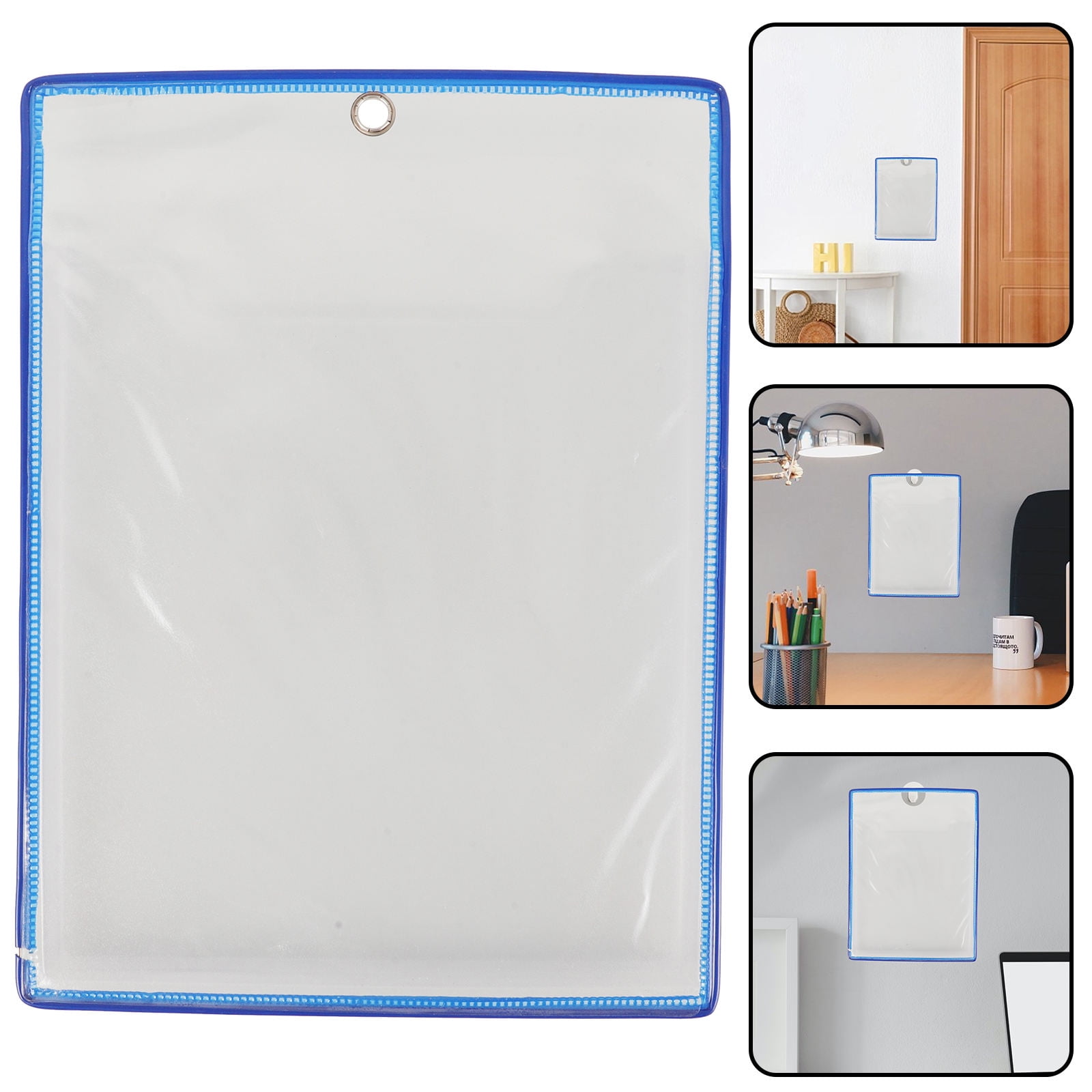 HOMEMAXS A4 Transparent File Bag Hanging Wall Holder Document Storage ...