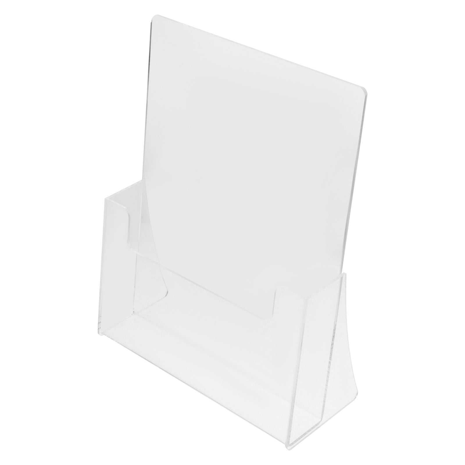 HOMEMAXS Acrylic Brochure Display Stand Clear Brochure Holder for Home ...