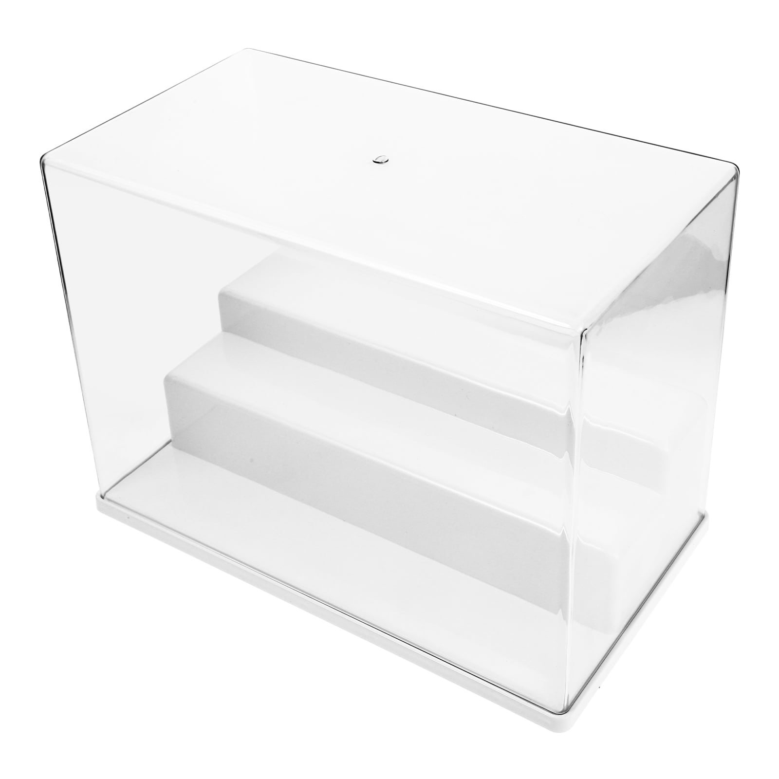 Acrylic Display Case Clear 2 Layer Desktop Storage Box Cabinet ...
