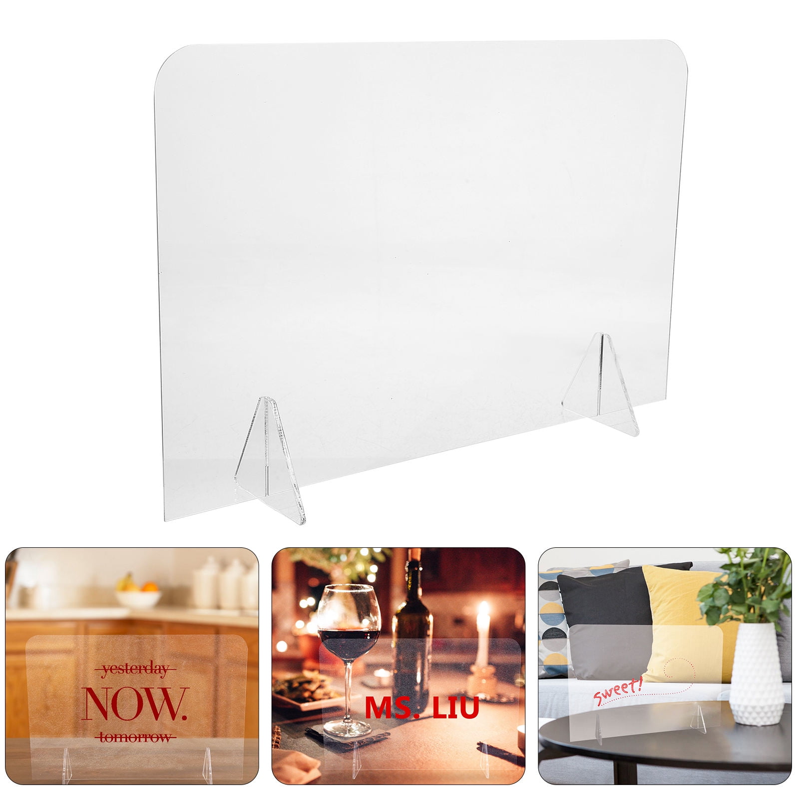 HOMEMAXS Acrylic Message Board Chalk White Boards for Classroom Office ...