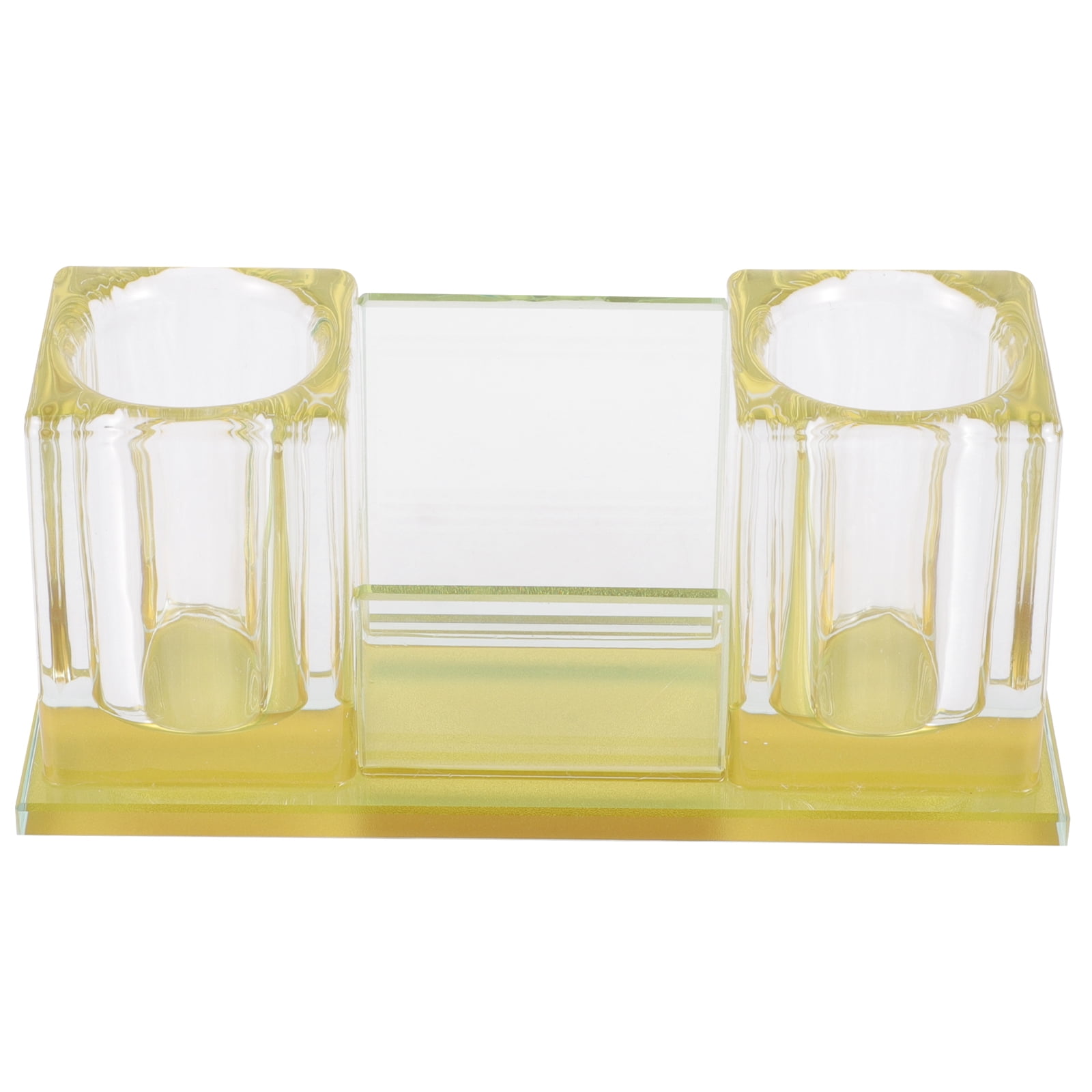 HOMEMAXS Acrylic Microphone Stand 2-slot Mic Storage Holder Desktop ...