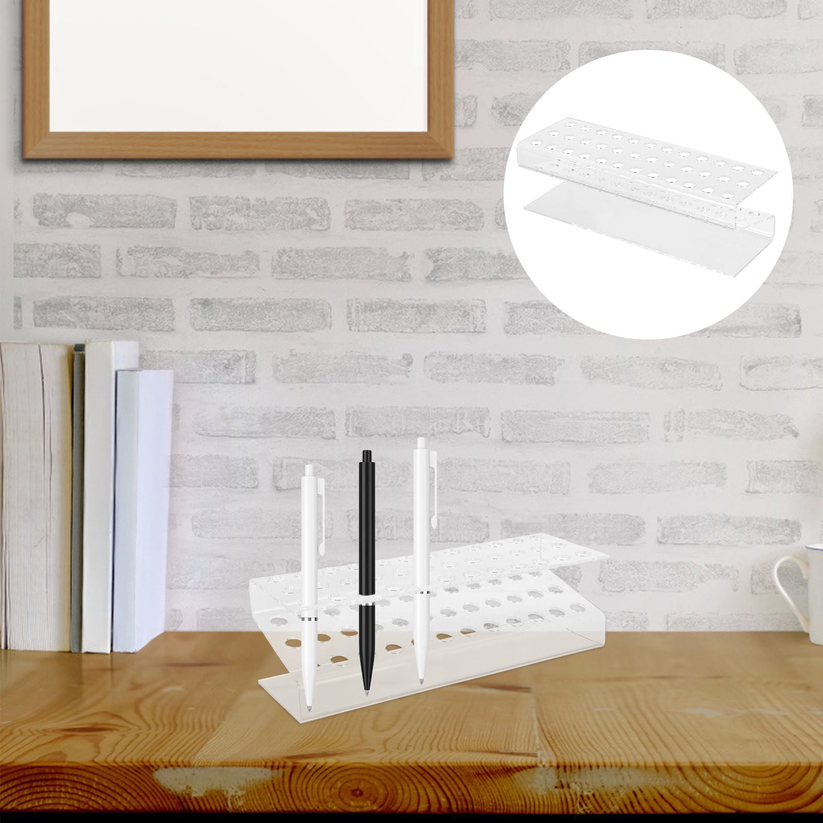 HOMEMAXS Acrylic Pen Display Rack for Eyebrow Pencil Stationary ...