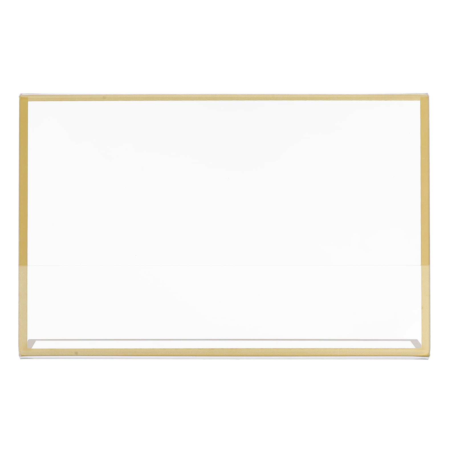 HOMEMAXS Acrylic Sign Holder With Gold Frame 6pcs L Shape Acrylic ...