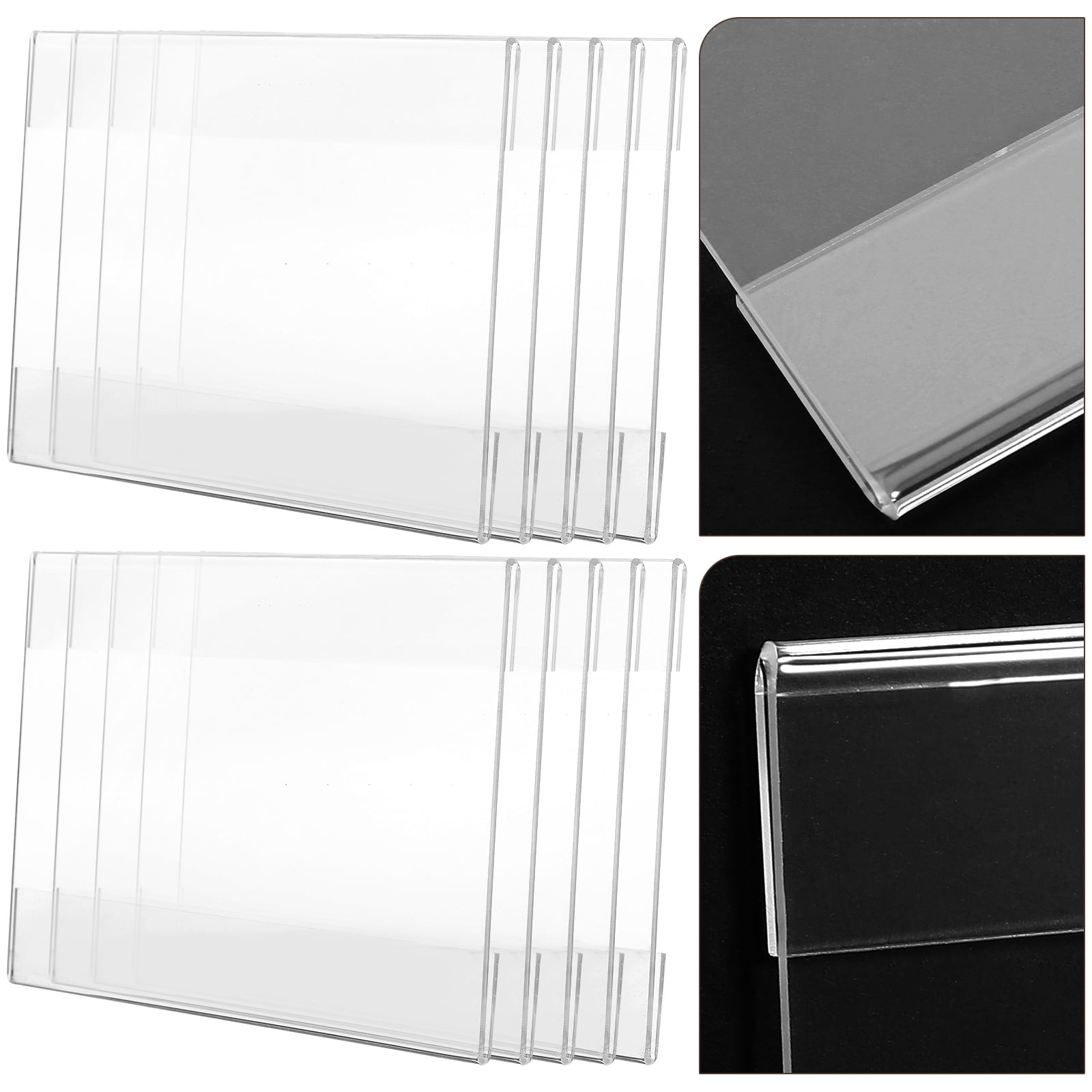 HOMEMAXS 10pcs Transparent Price Label Holders for Retail Sign Display ...