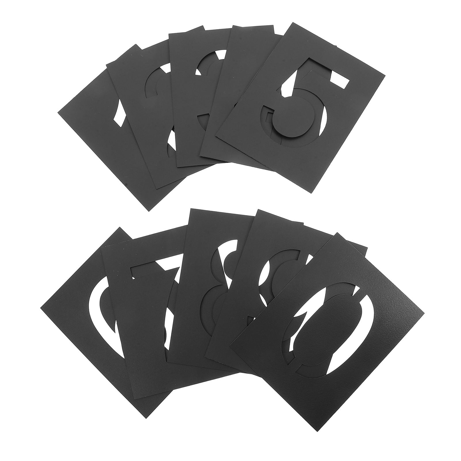 HOMEMAXS Address Plate Template Vinyl Stencil Numbers Numbered Black ...