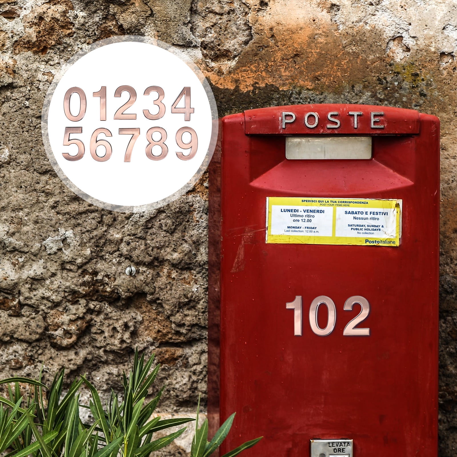 Minkissy Address Plaque For House Rectangular 1 Set For Mailbox Front ...