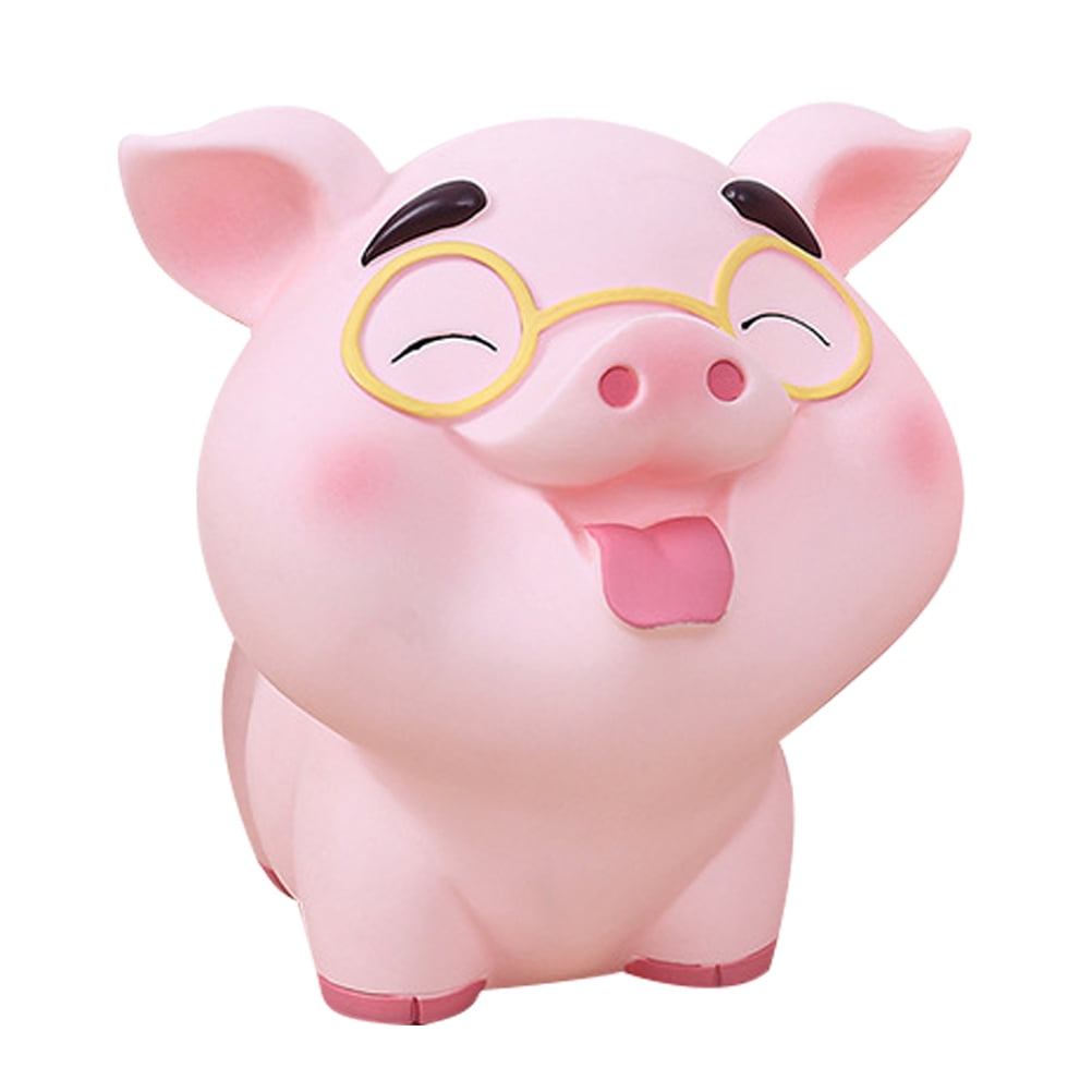 HOMEMAXS Adorable Pig Shape Piggy Bank Cartoon Pig Vinyl Animal Saving ...