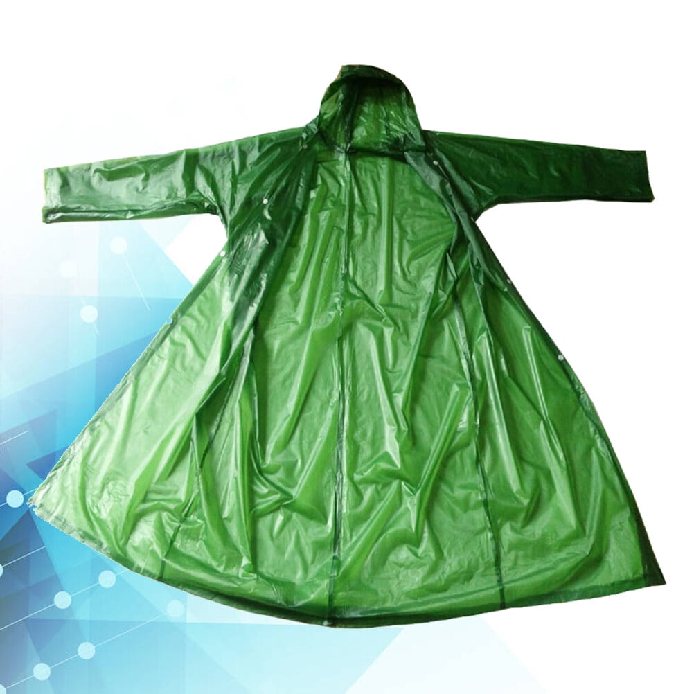 Adult Hooded Raincoat Thickened Waterproof EVA Rain Coat Camping Jungle ...