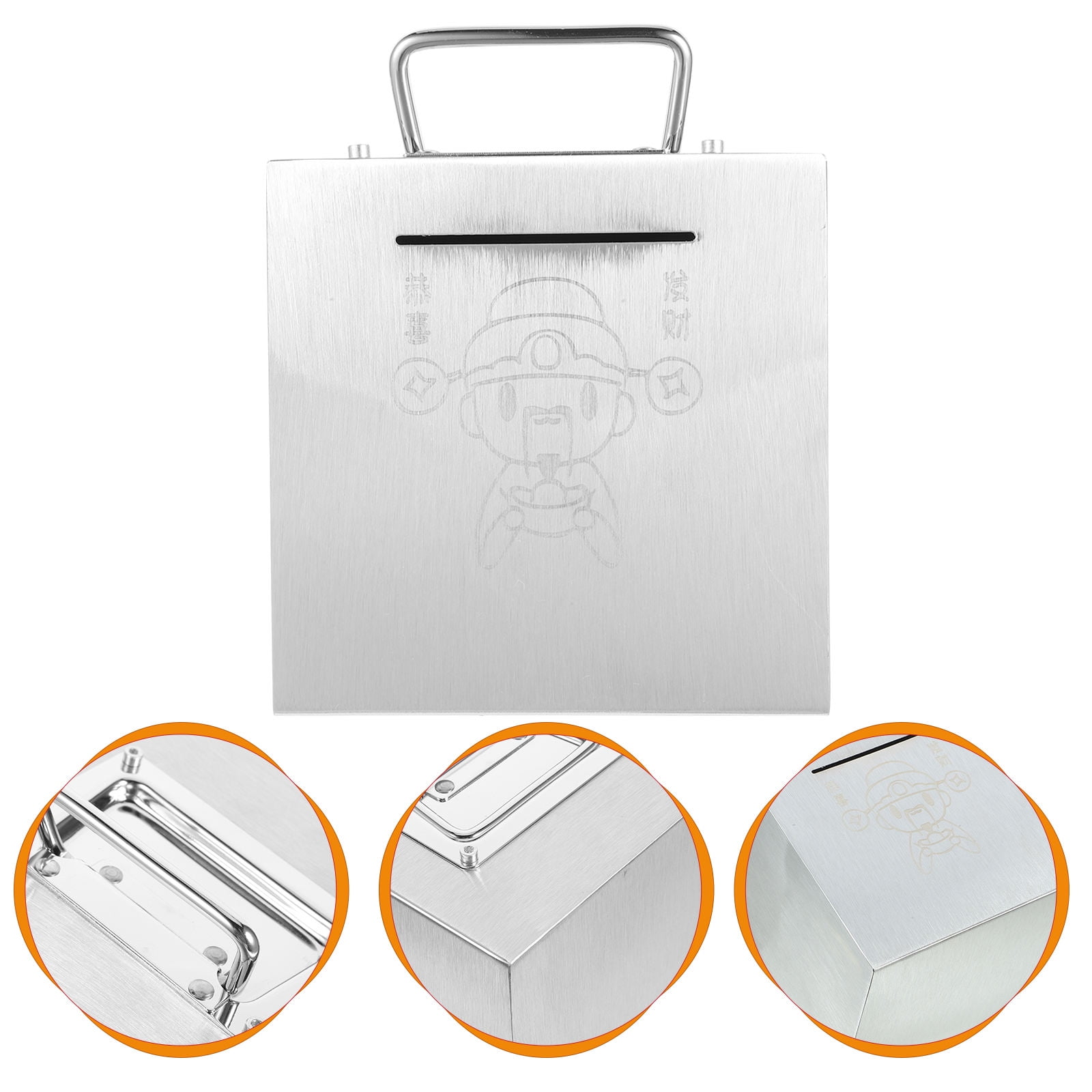 HOMEMAXS Adults Unbreakable Money Bank Stainless Steel Cash Container ...