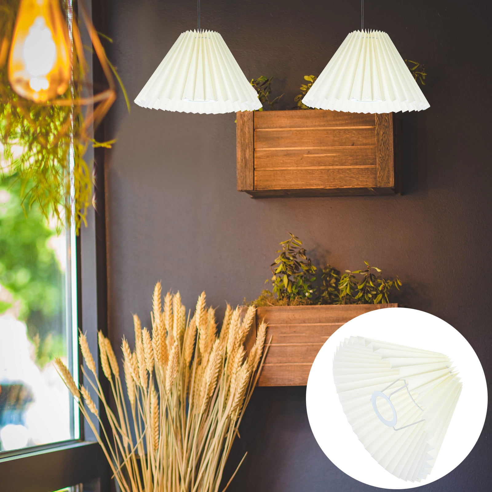 Aesthetic Lamp Bedroom Fabric Lampshade for Standing Living Bar ...