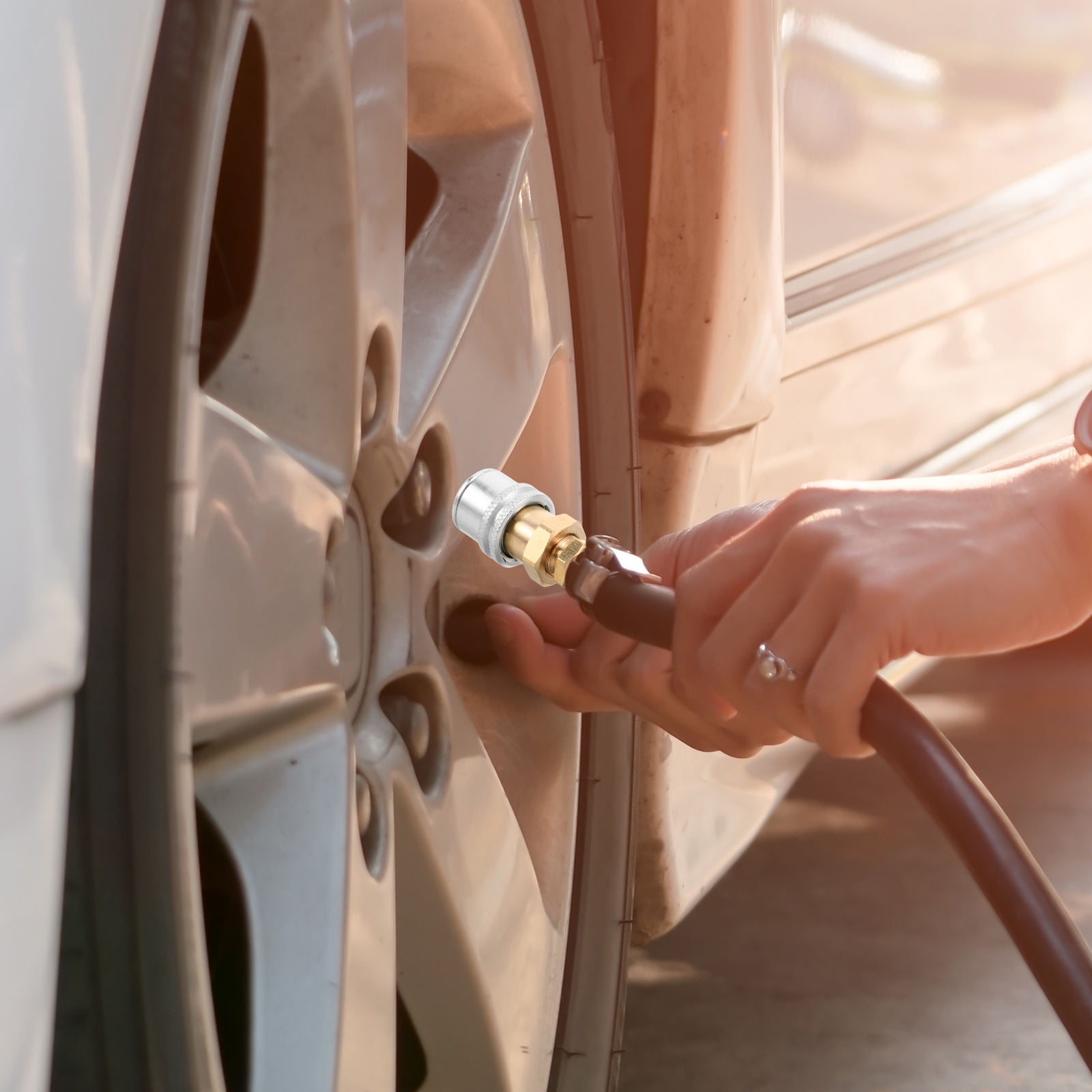 HOMEMAXS Air Chuck Metal Closed Flow Tire Air Chuck Locking Air Chuck ...