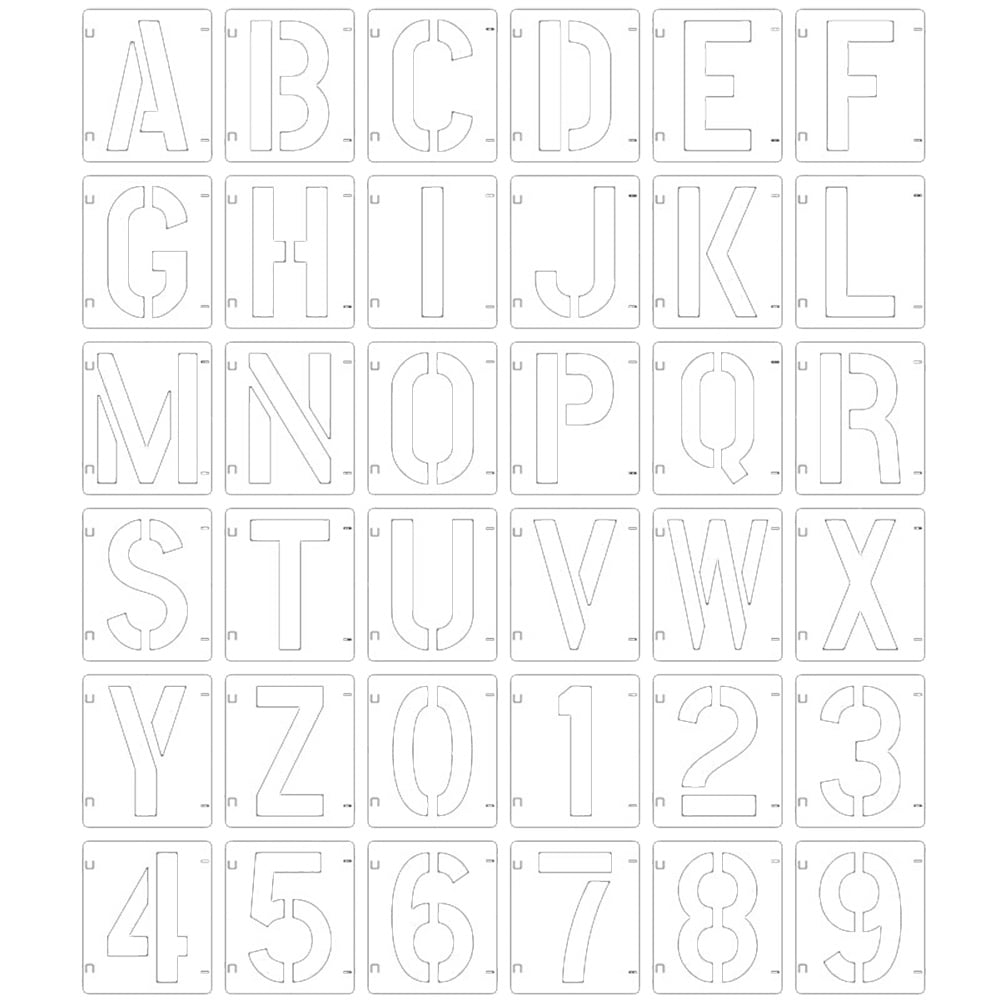 Alphanumeric Template Stencils Letters Art Craft Child White - Walmart.com