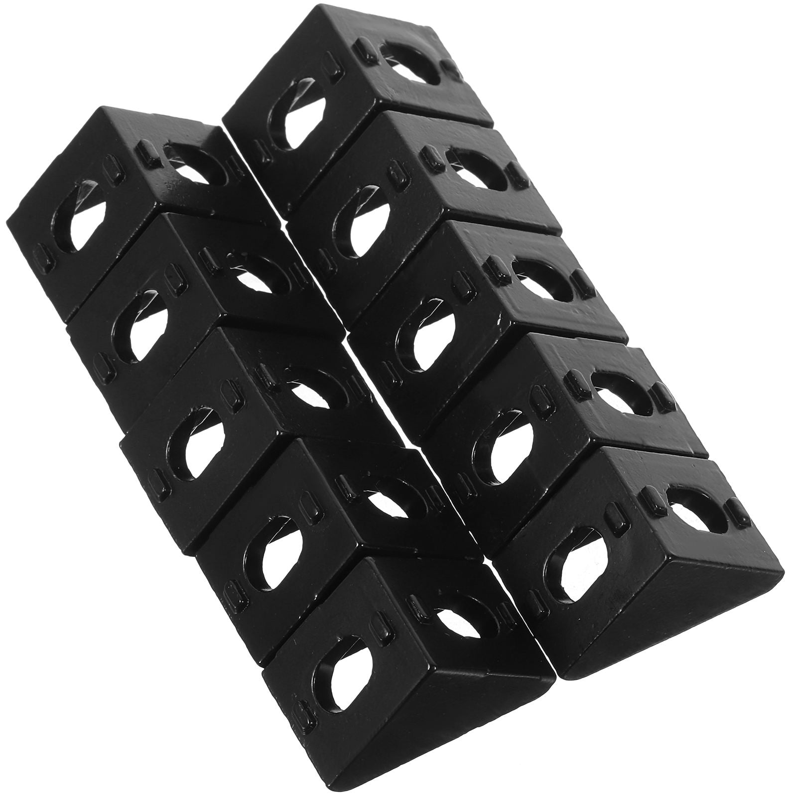 HOMEMAXS Aluminum Bracket Connector for Fixing Use Black 10 Pieces 2020 ...