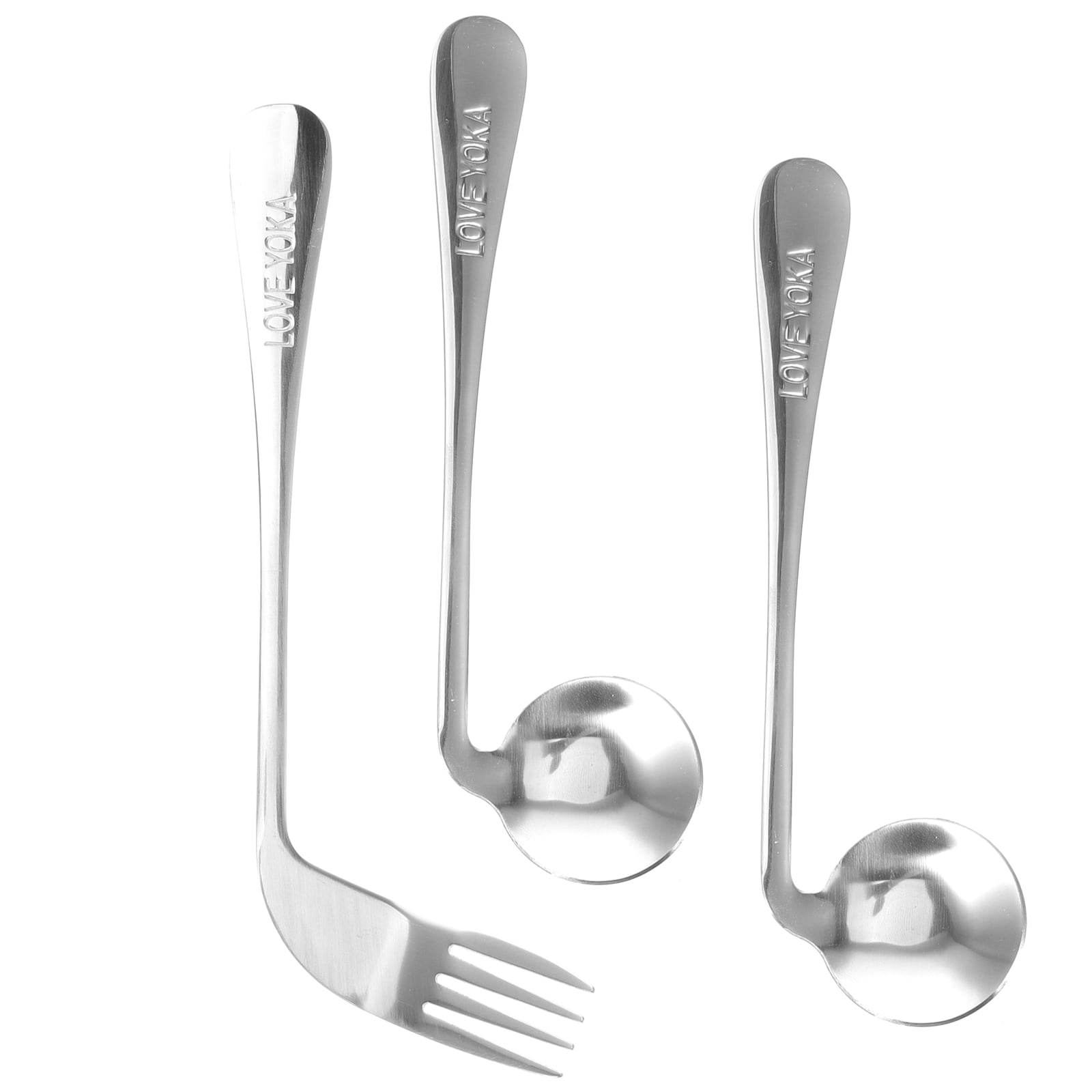 HOMEMAXS Angled Spoon Elderly Left Hand Cutlery Dining Aids - Walmart.com