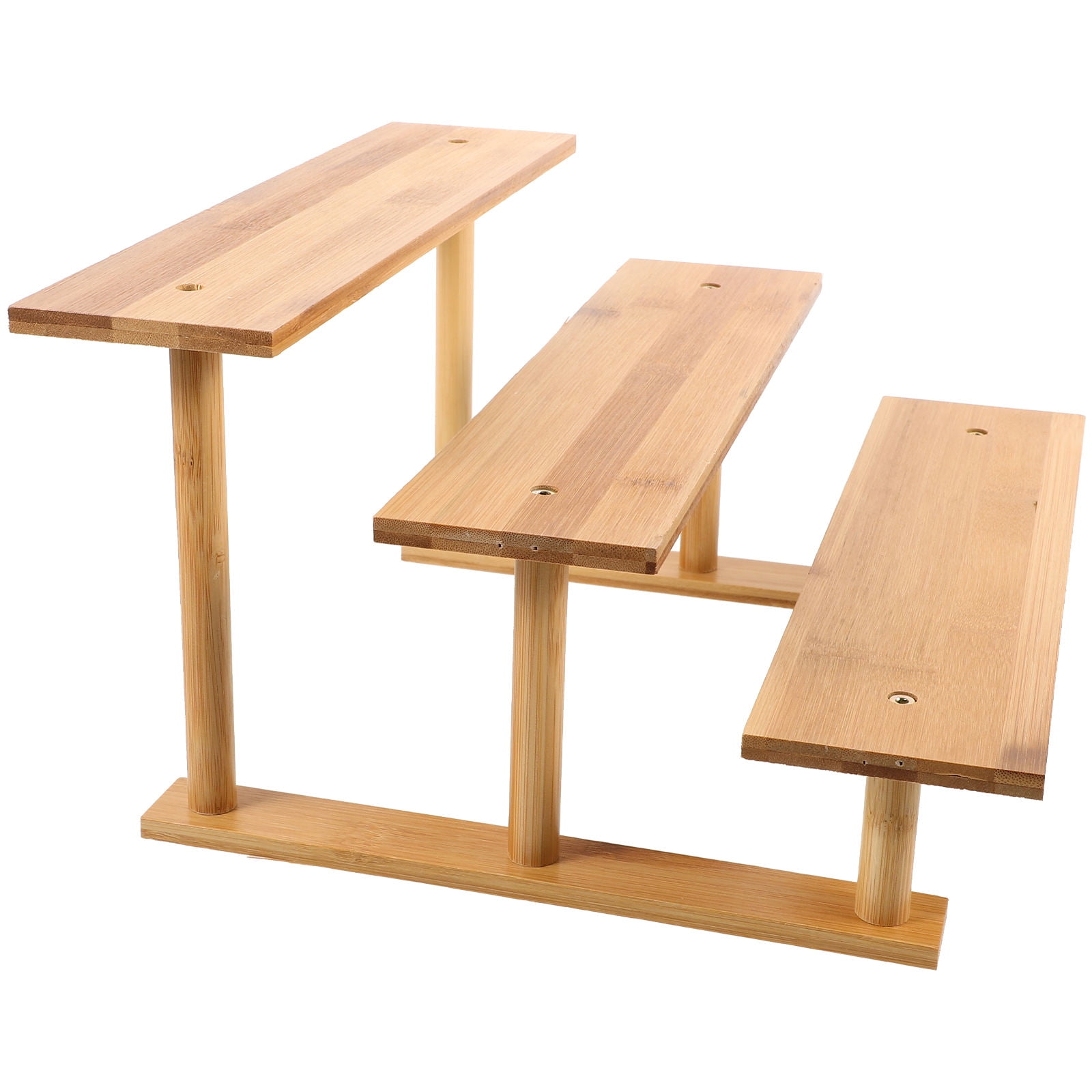 HOMEMAXS Antique Display Shelf Tiered Plant Stand Adjustable Work Khaki ...