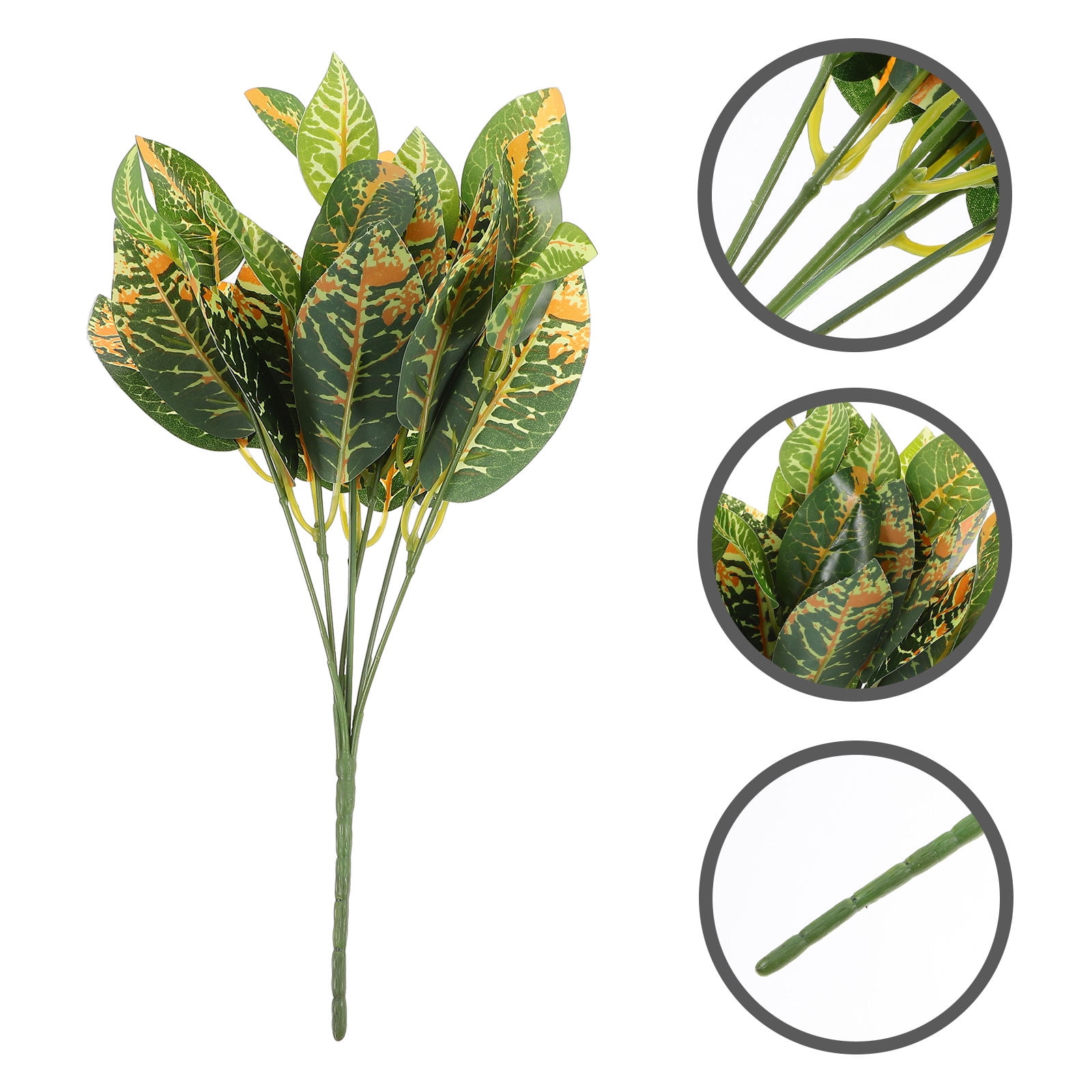 HOMEMAXS Artificial Croton Plants Plastic Outdoor Bulk Houseplants ...