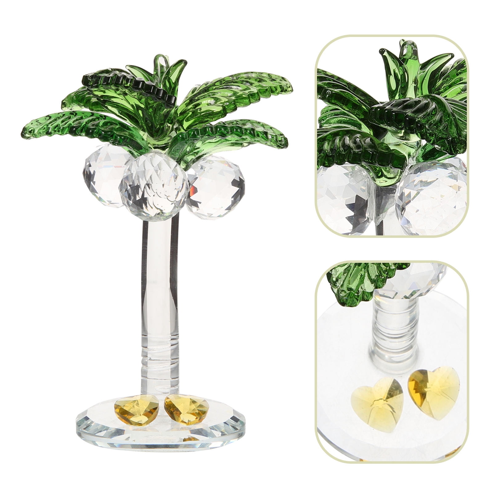 Artificial Crystal Coconuts Tree Figurine Desktop Coconuts Tree ...