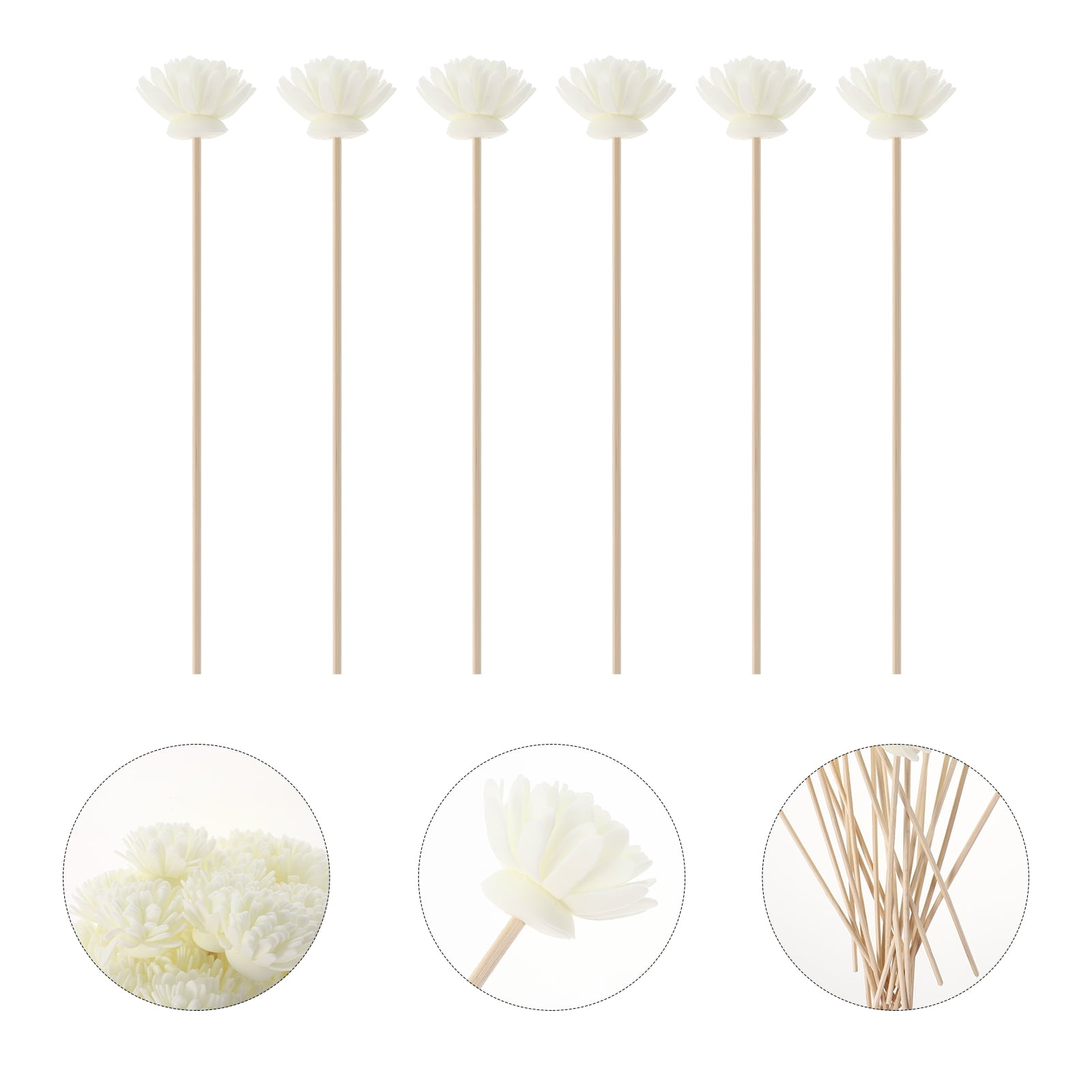 HOMEMAXS Assorted Color Aromatherapy Flowers Diffuser Sticks Synthetic ...