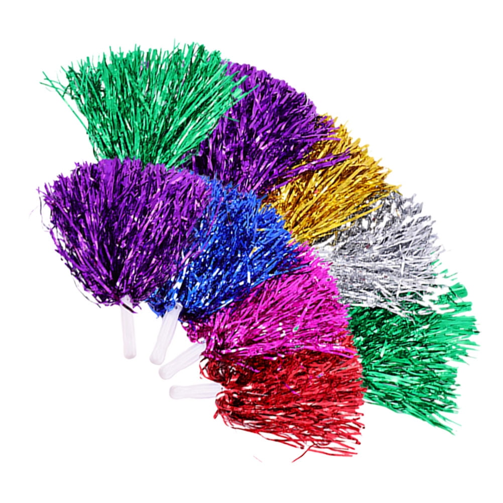 HOMEMAXS Assorted Color Cheerleading Pom Poms for Party Bright Plastic ...