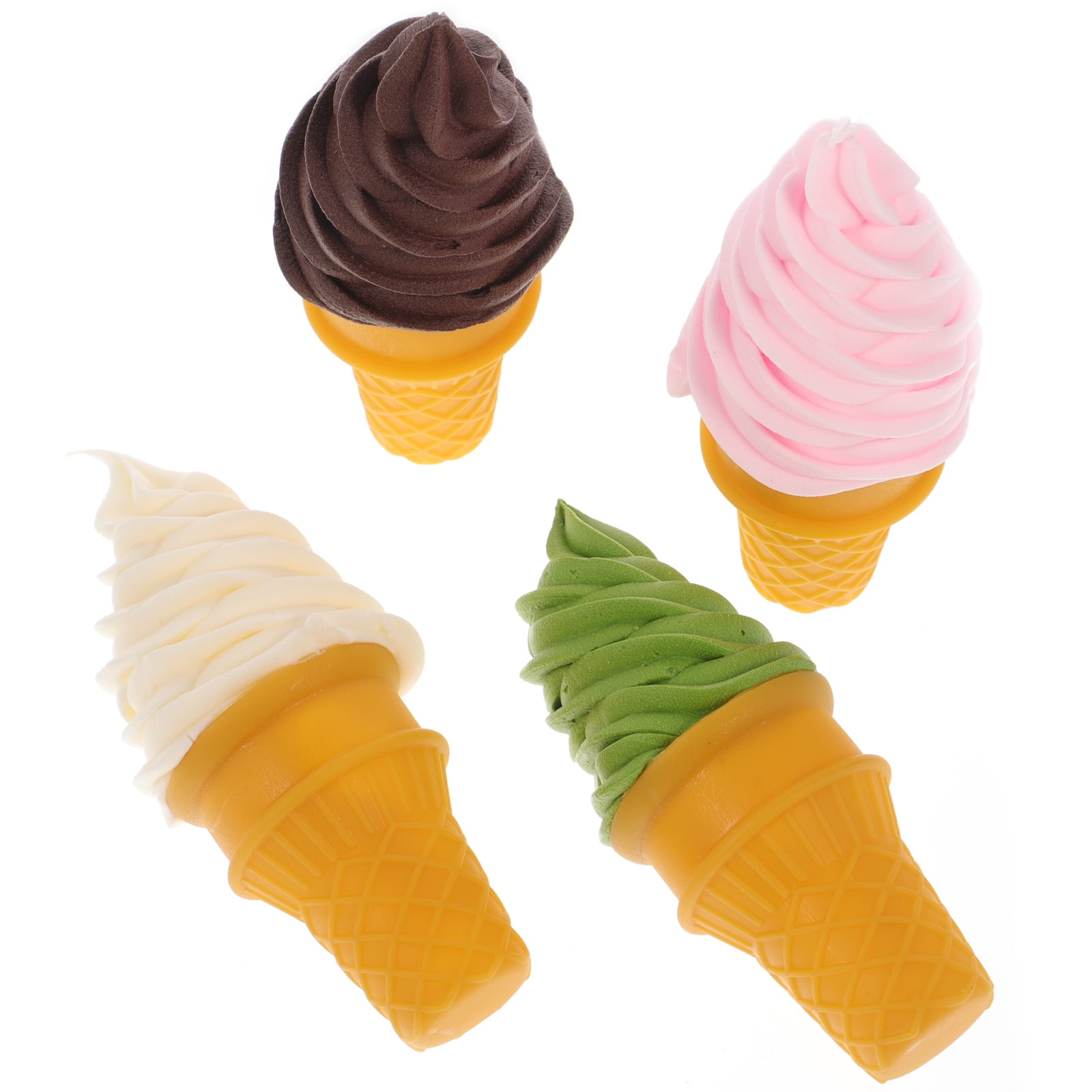 HOMEMAXS Assorted Color Fake Ice Cream Cone for Decor Made of PVC Safe ...