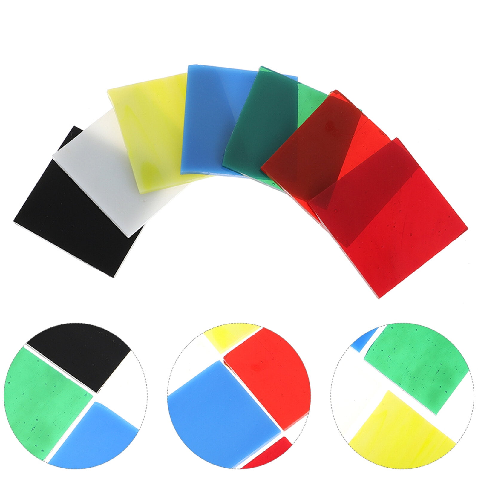 HOMEMAXS Assorted Color Fusing Glass Sheets for DIY Jewelry Crafting ...
