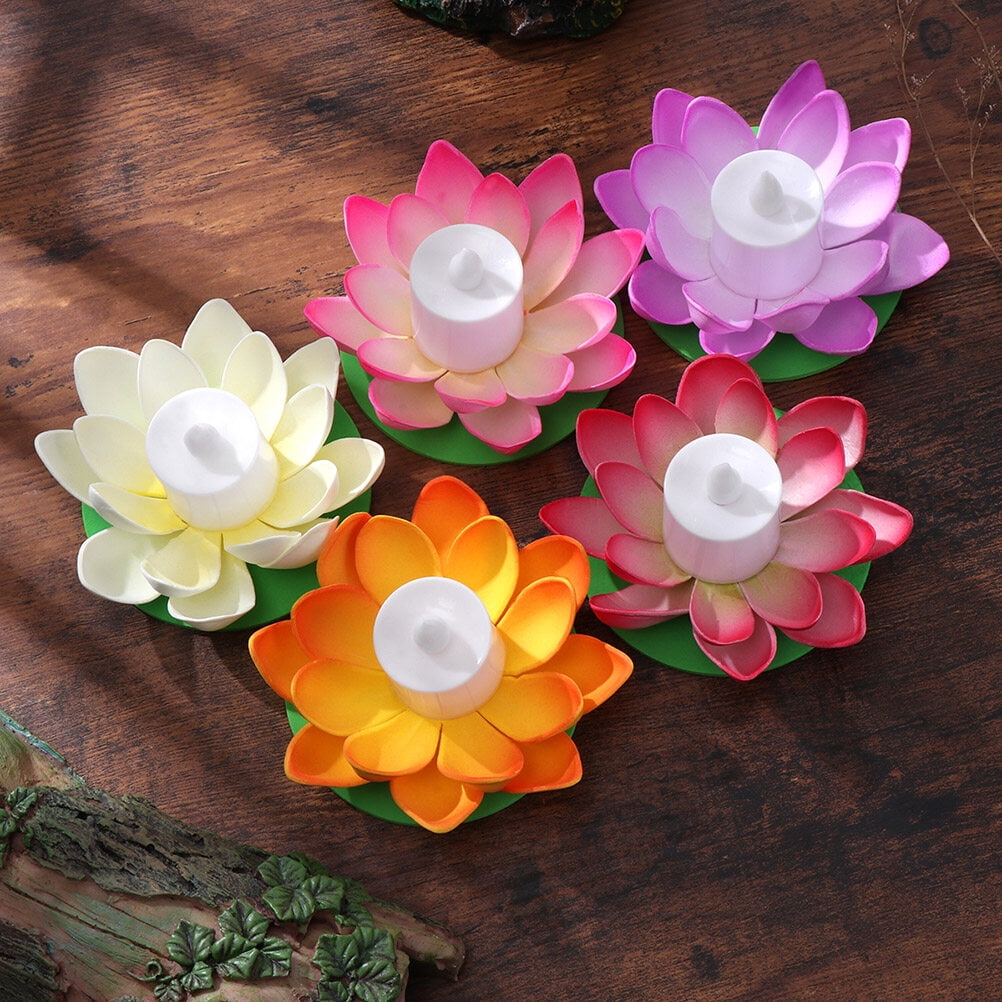 Assorted Color LED Lotus Water Lily Decorations for Pool Festivals and ...
