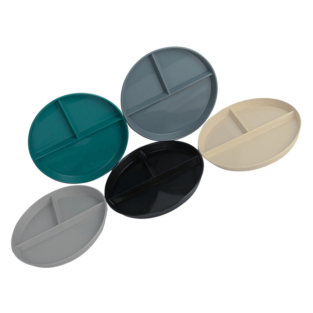 Assorted Color Multifunctional Plastic Portion Control Plates with 3 ...