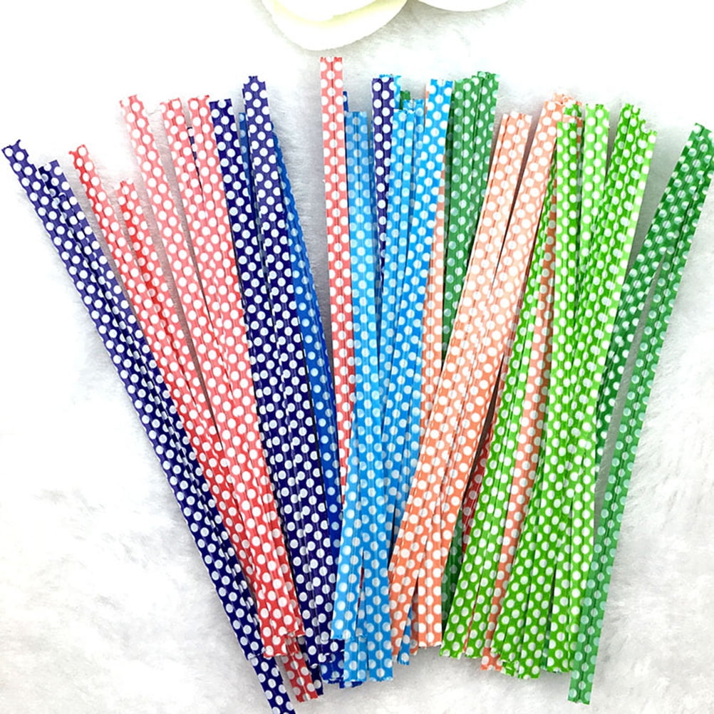 Assorted Color PVC Ties for Package with Metallic Dot Pattern Suitable ...