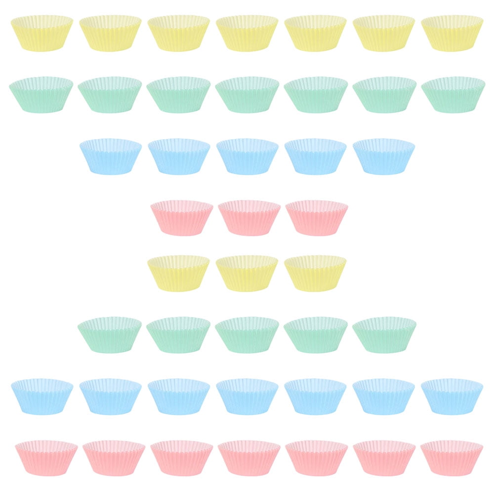 HOMEMAXS Assorted Color Paper Cupcake Liners for Baking Use Oil ...