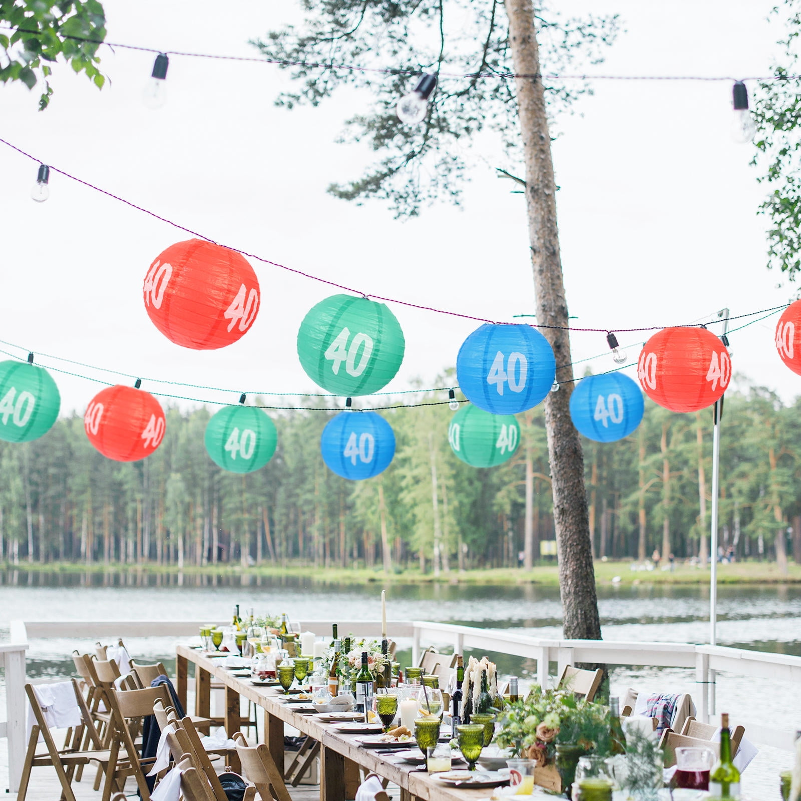 HOMEMAXS Assorted Color Paper Lanterns for Birthday Party Decorations ...