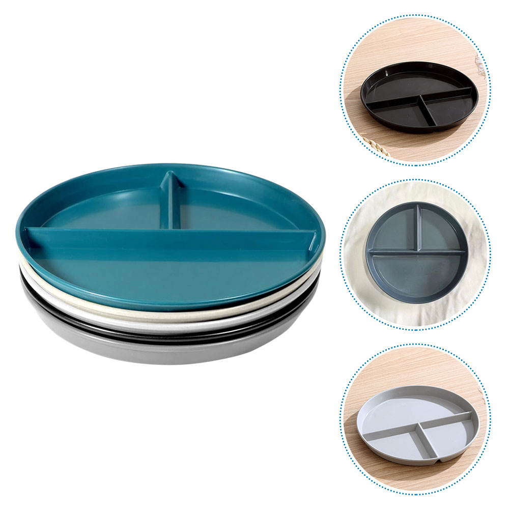 Assorted Color Plastic Divided Plates for Home Use Multifunctional ...