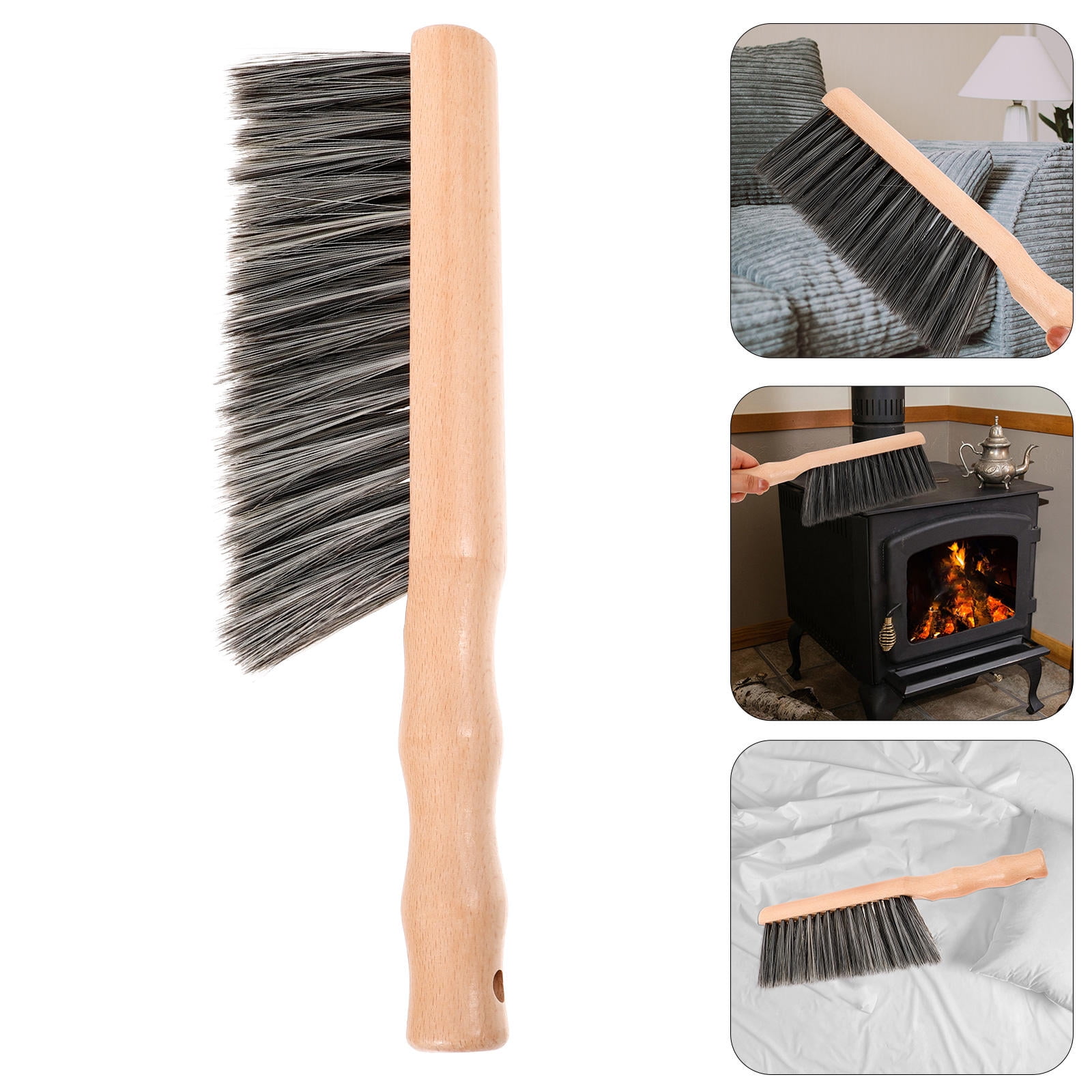 HOMEMAXS Assorted Color Wood and PET Hand Broom Fireplace Brush for ...