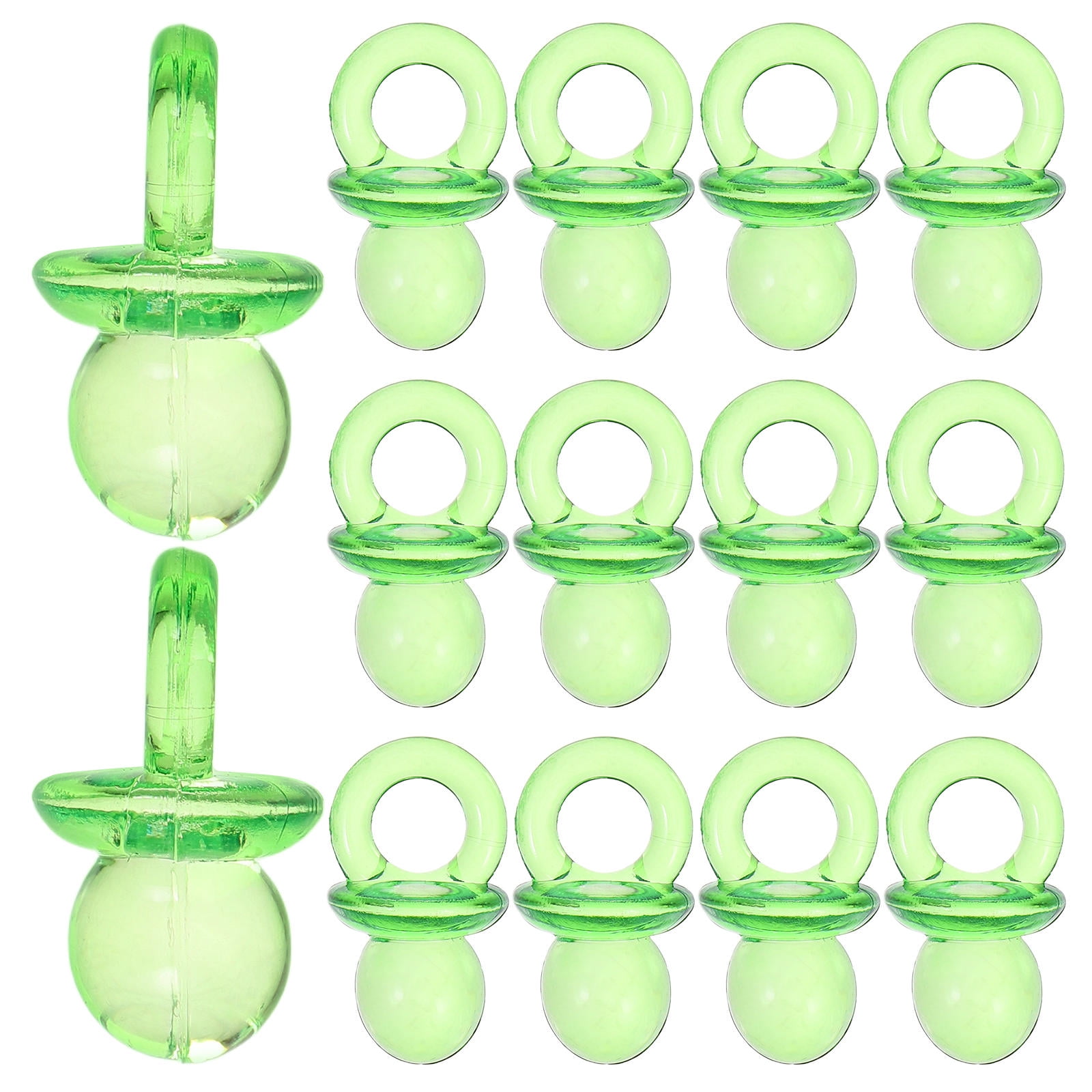 HOMEMAXS Baby Shower Decor Acrylic Green Mini Pacifiers for Game Prizes ...