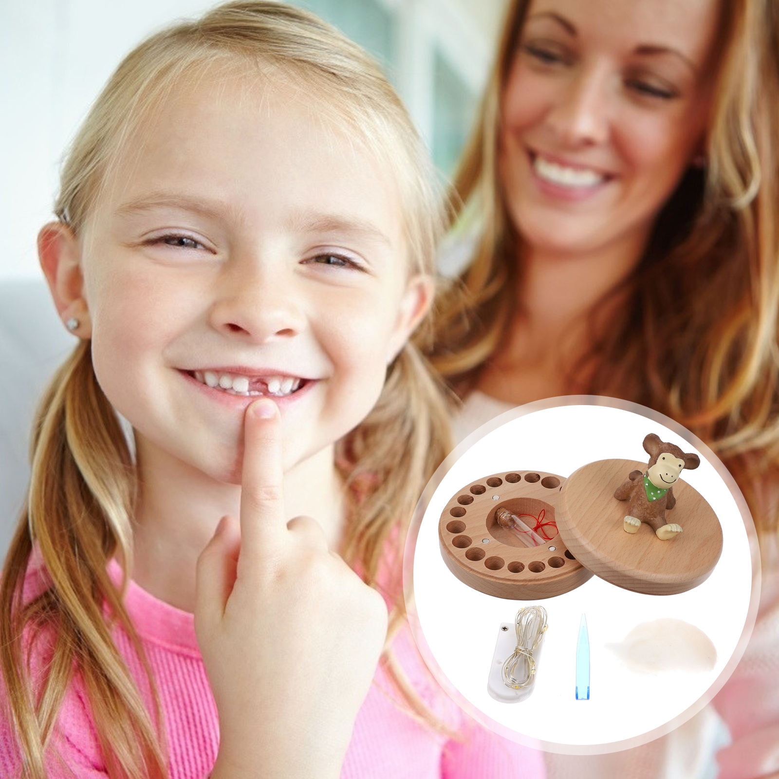 HOMEMAXS Baby Teeth Box in Composite Material for Baby Shower Gifts ...