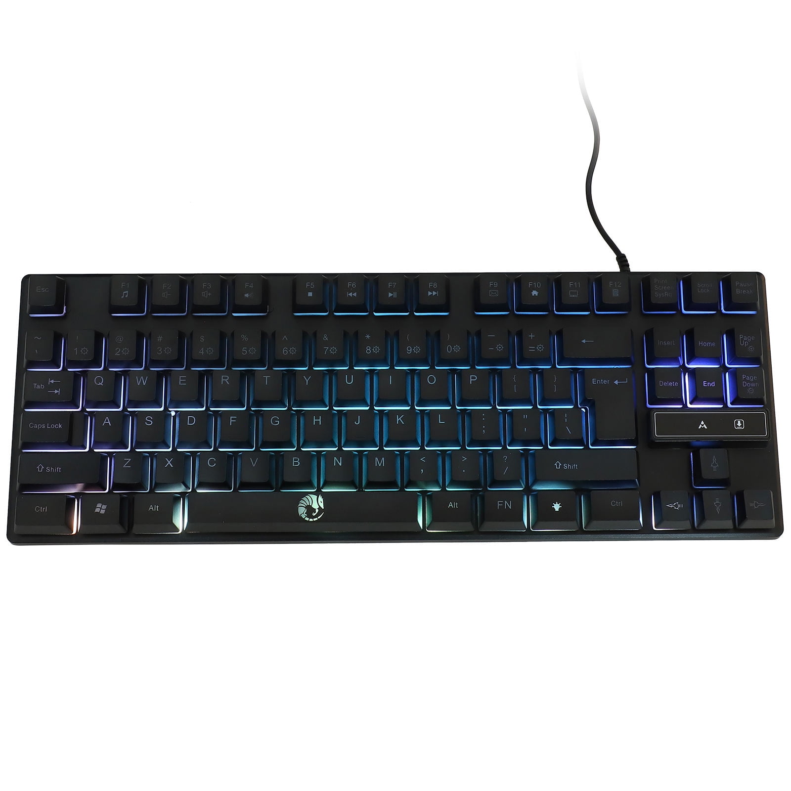 HOMEMAXS Backlit Keyboard Computer Keyboards Wired Caps Office Black ...
