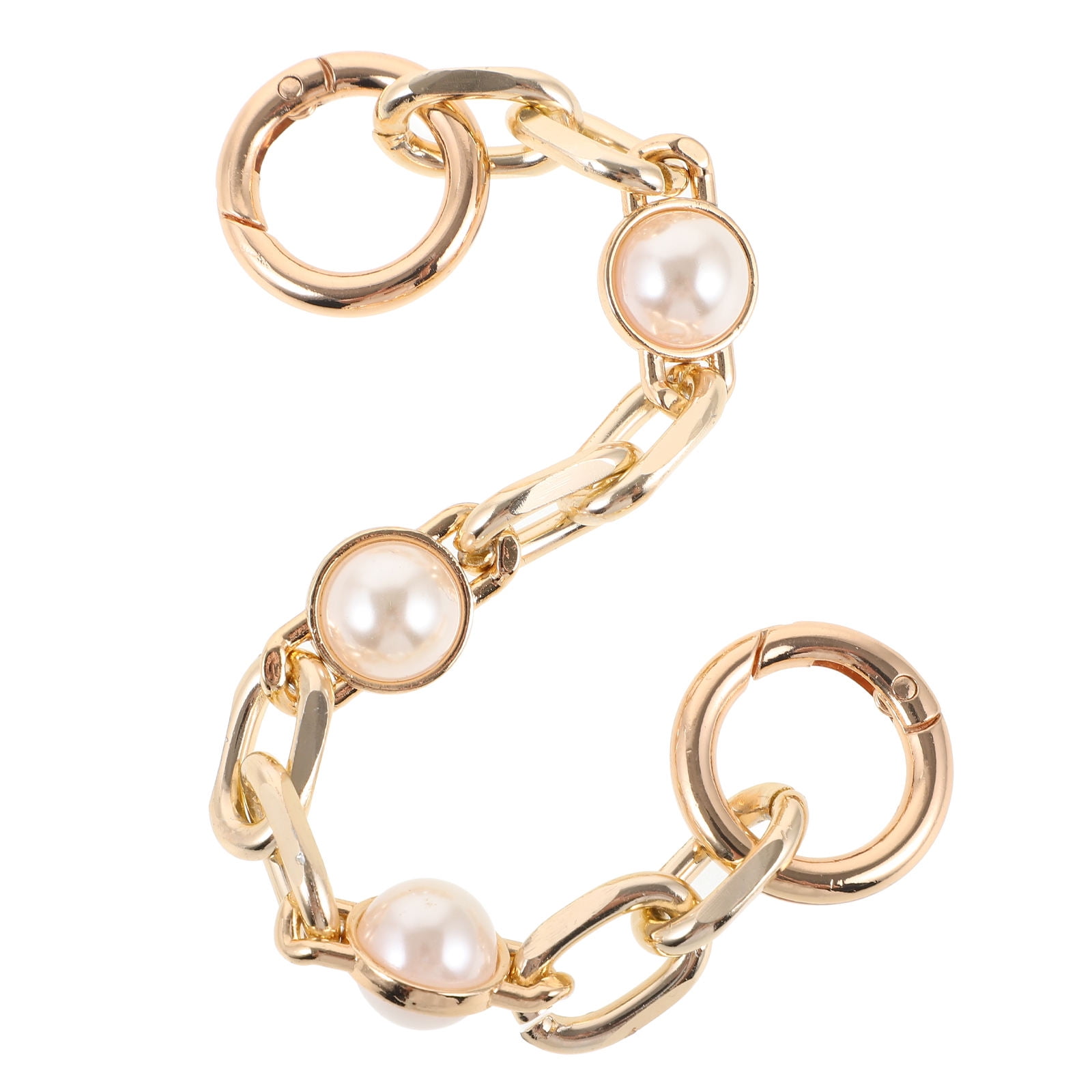 HOMEMAXS Bag Extension Chain Replacement Short Fake Pearl Inlaid Chain ...