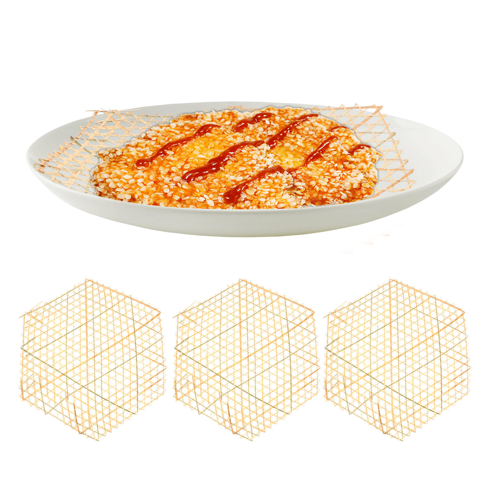 HOMEMAXS Bamboo Mats for Kitchen Handmade Beige Plate Mats Suitable for ...