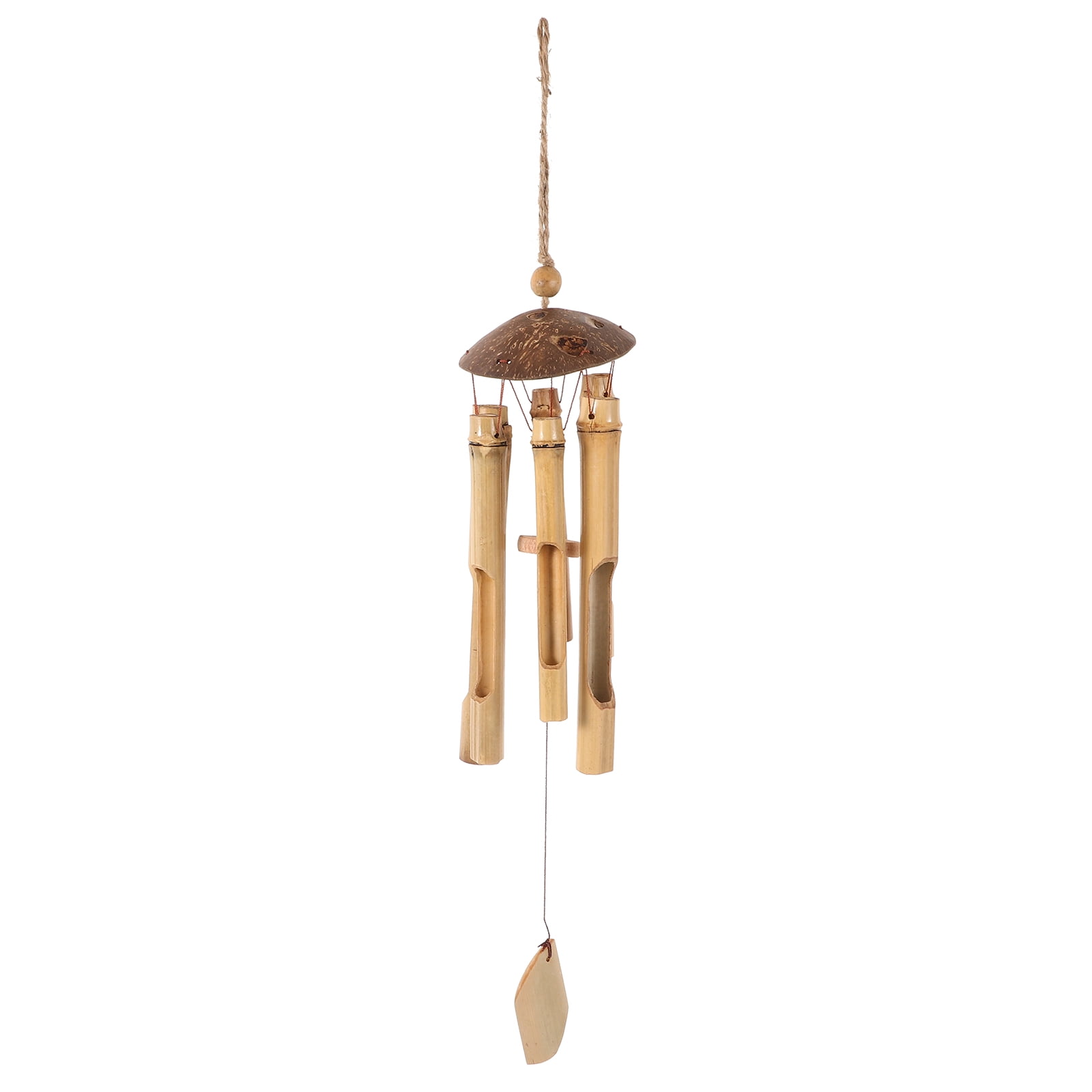 HOMEMAXS Bamboo Wind Chime with Coconut Shell Bells for Outdoor Home ...