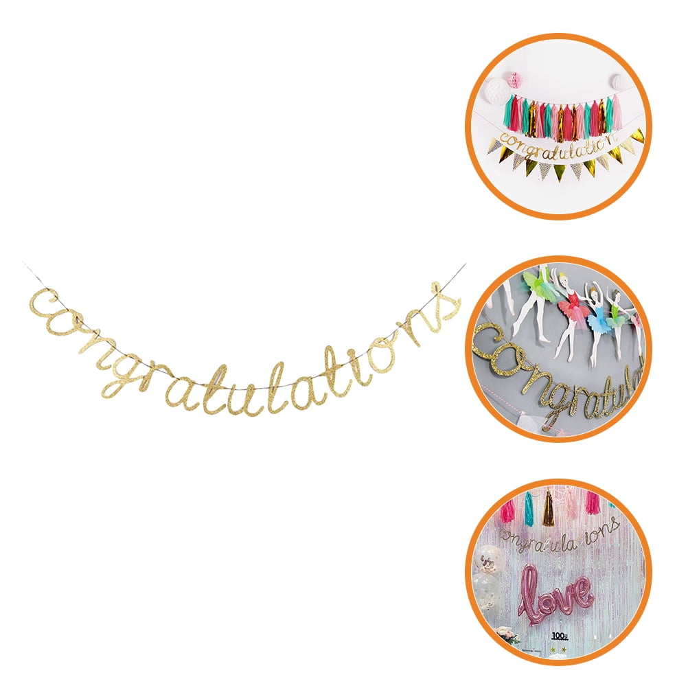 HOMEMAXS Banners Congratulations Graduation with Photo Flower Garland ...