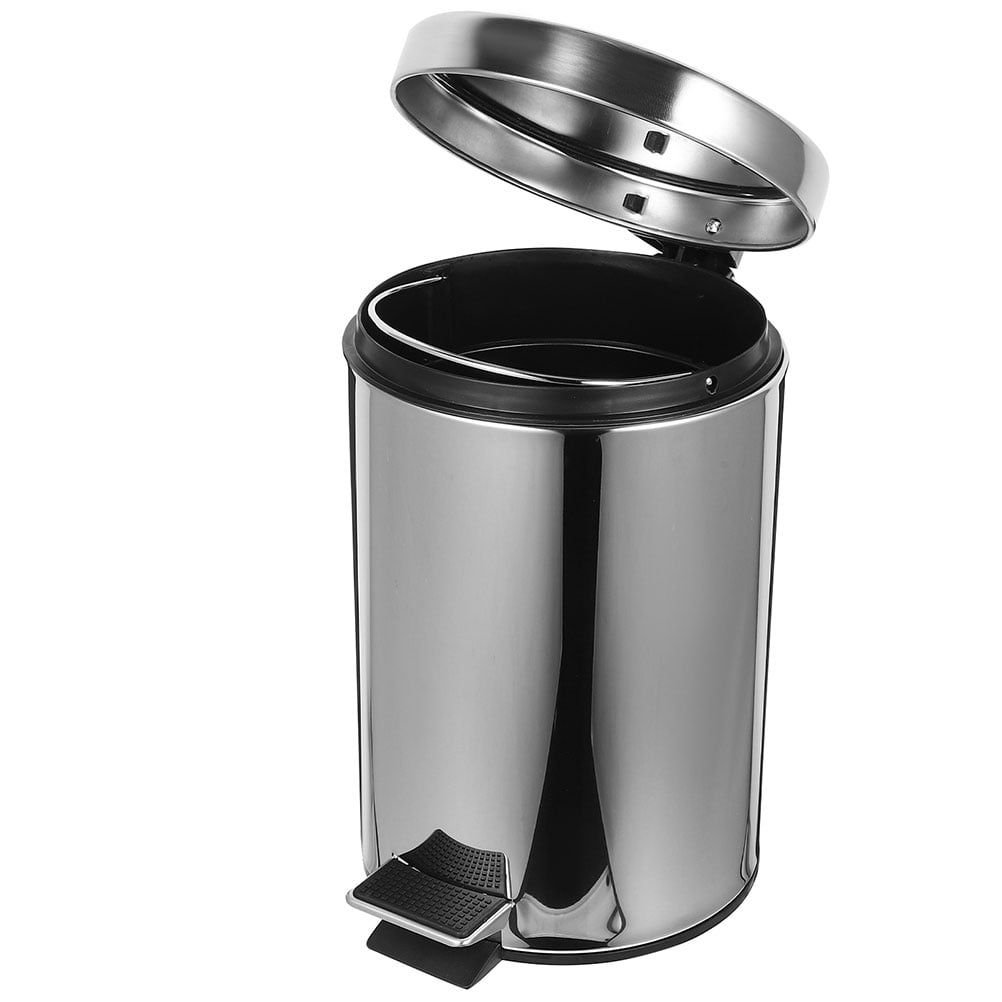 HOMEMAXS Bathroom Wastebasket Bin Step-On Trash Can Stainless Steel ...