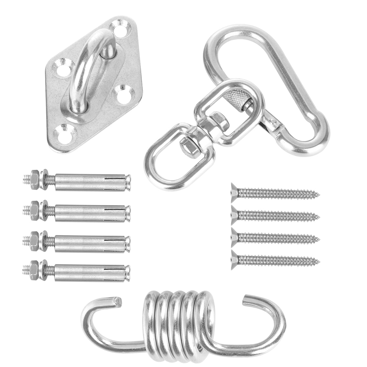 HOMEMAXS Bearing Hook 360 Degree Hammock Swivel Anchor Portable Silver ...