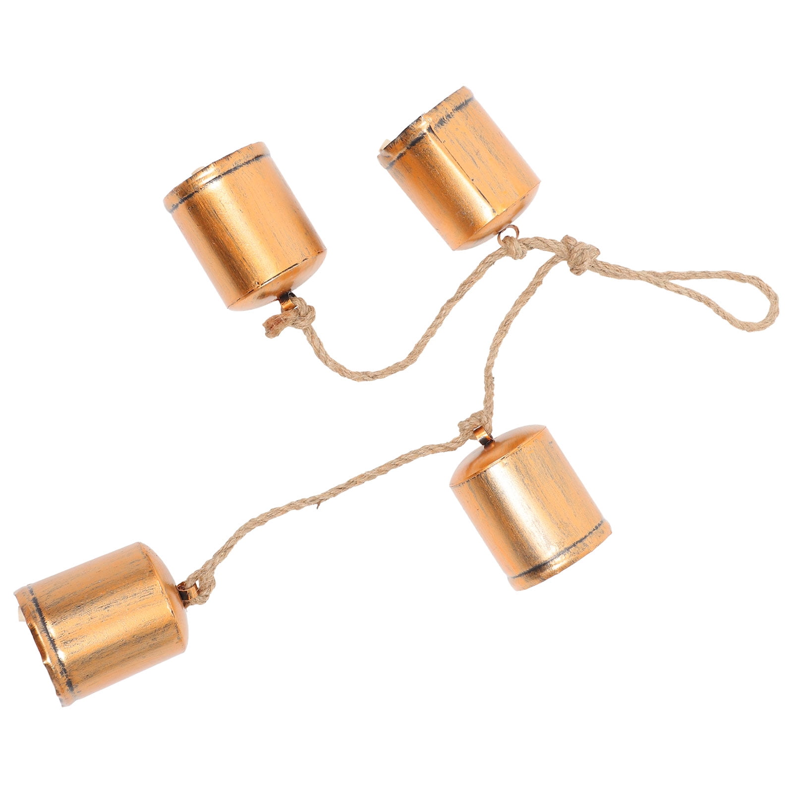 HOMEMAXS Golden Cow Bell Decoration with Rope for Hanging Big Metal ...