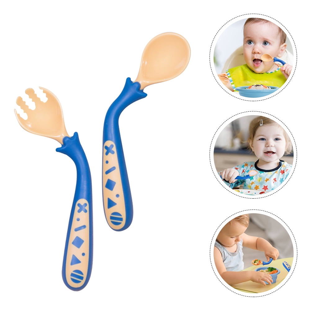 Bendable Baby Utensils Set with Case for LongLasting Use Made of PP TPE ...