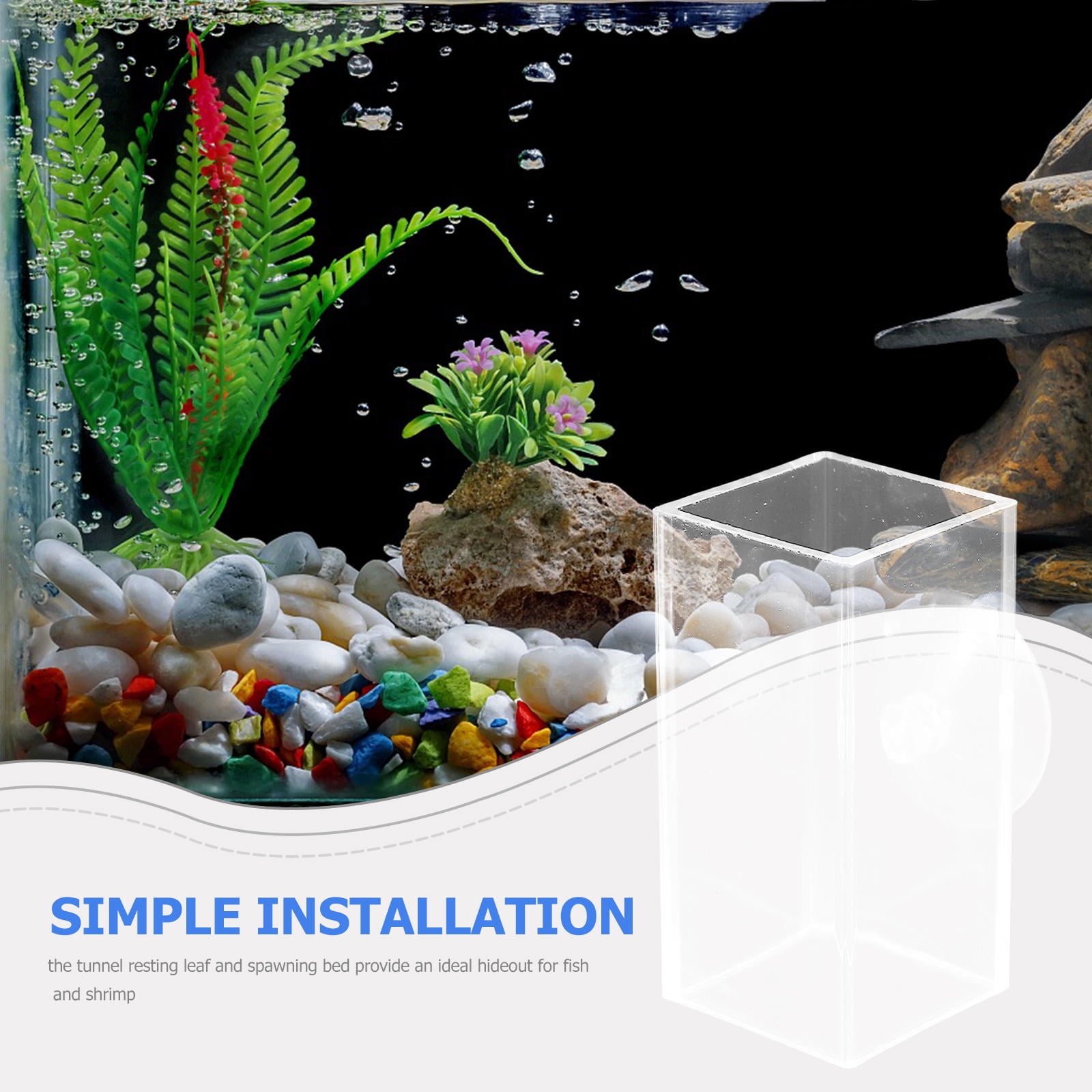 HOMEMAXS Betta Fish Acrylic Tube Tunnel Betta Fish Tank Cave Betta ...