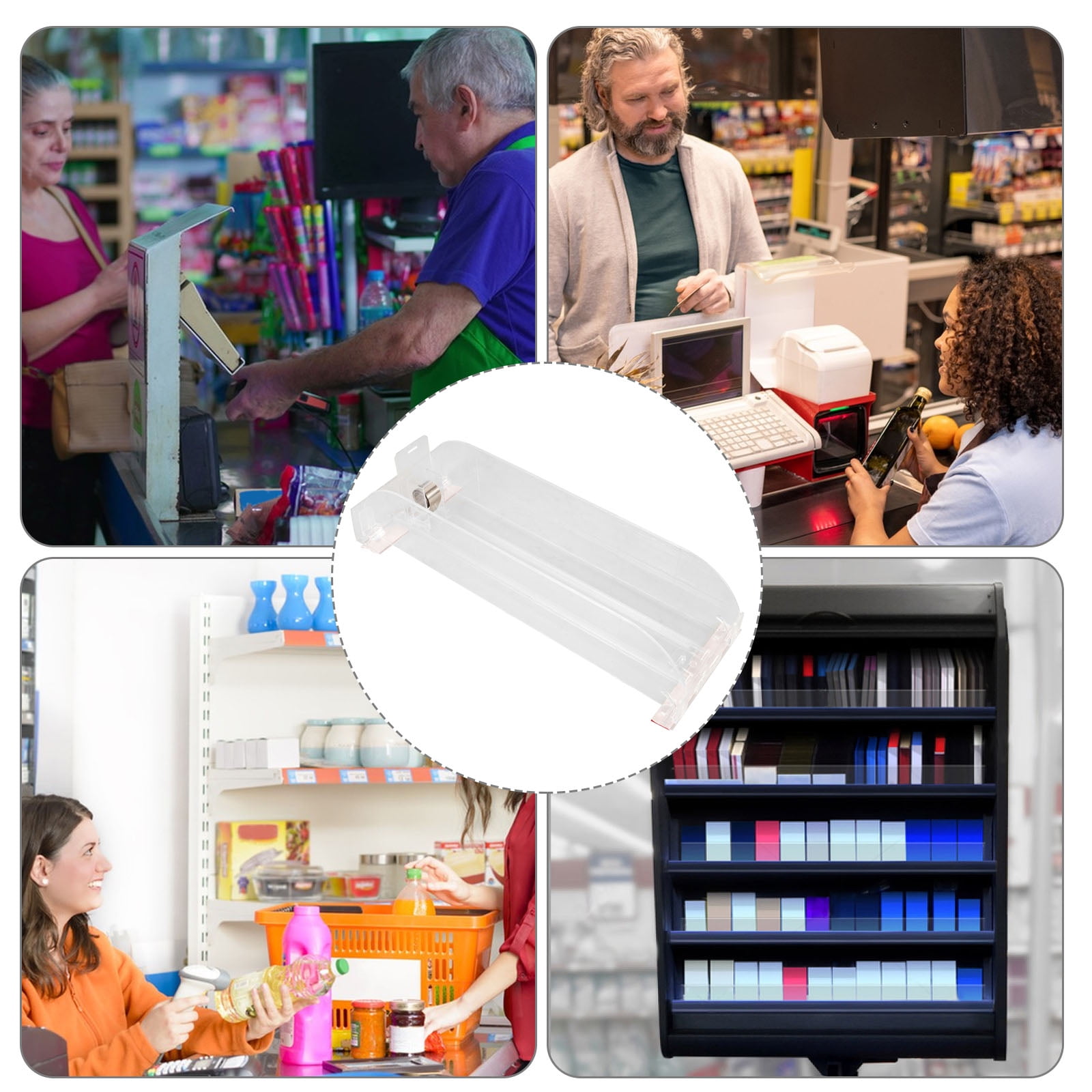 HOMEMAXS Beverage Drink Pusher Shelf Freezer Vending Machines Drink ...