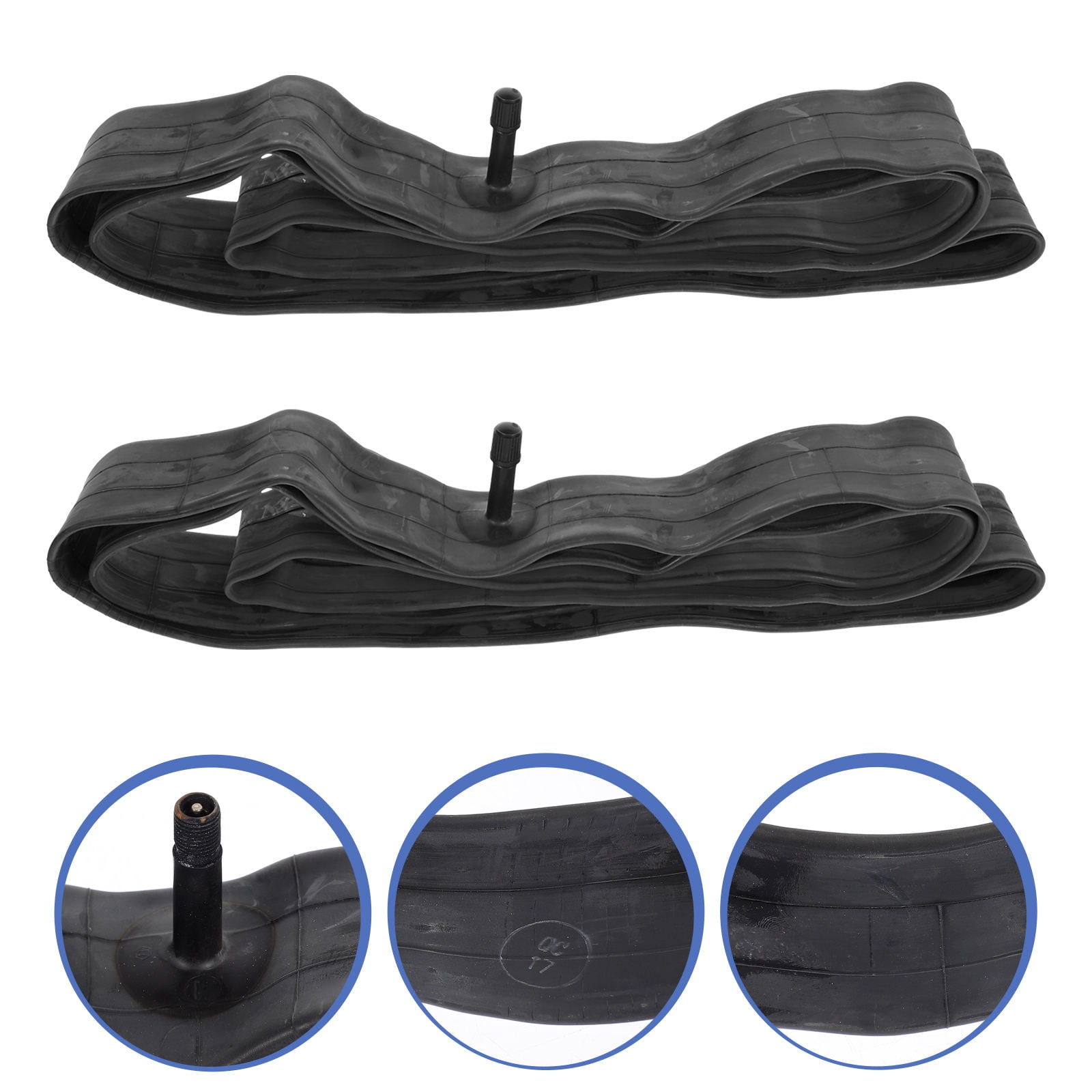 HOMEMAXS Bike Inner Tube Replacement Rubber for Bike Use Black 2Pcs ...