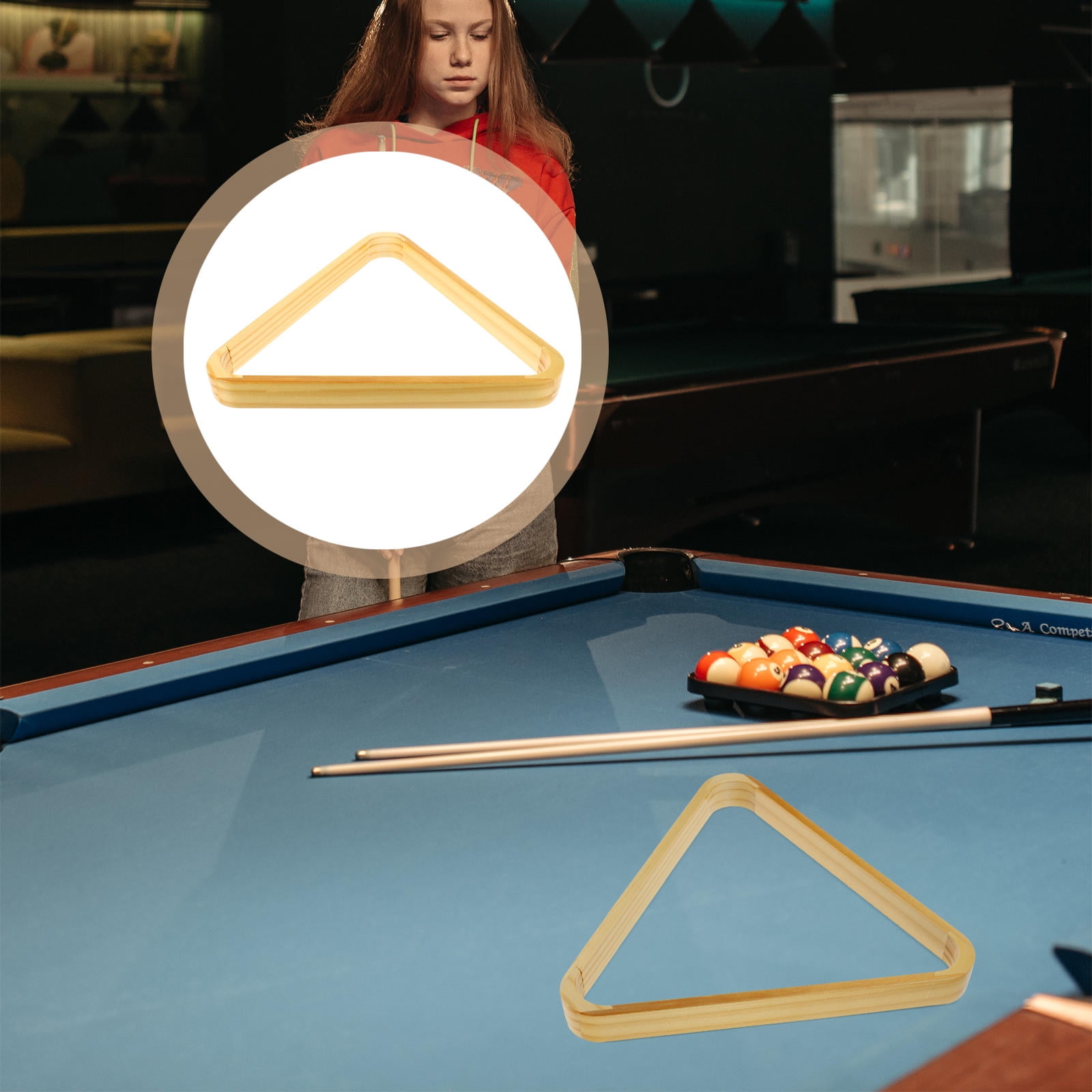 HOMEMAXS Billiard Frame Holder Billiards Rack Balls Pool Table ...