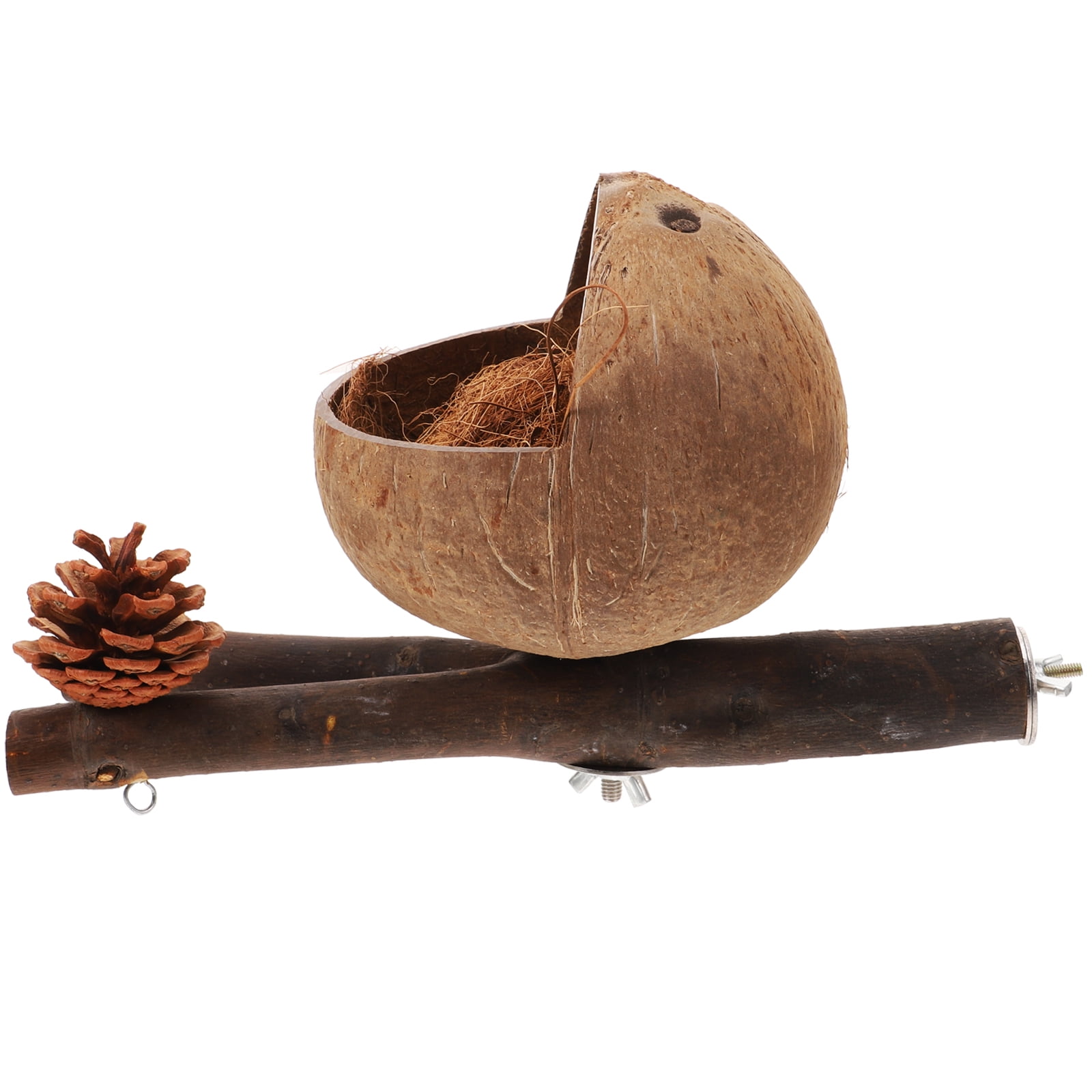 HOMEMAXS Bird Standing Perch Natural Wood Branch Perch Platform Stand ...